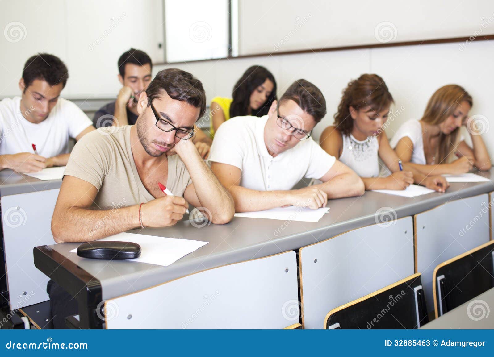 Cheating during an exam stock image. Image of student - 32885463