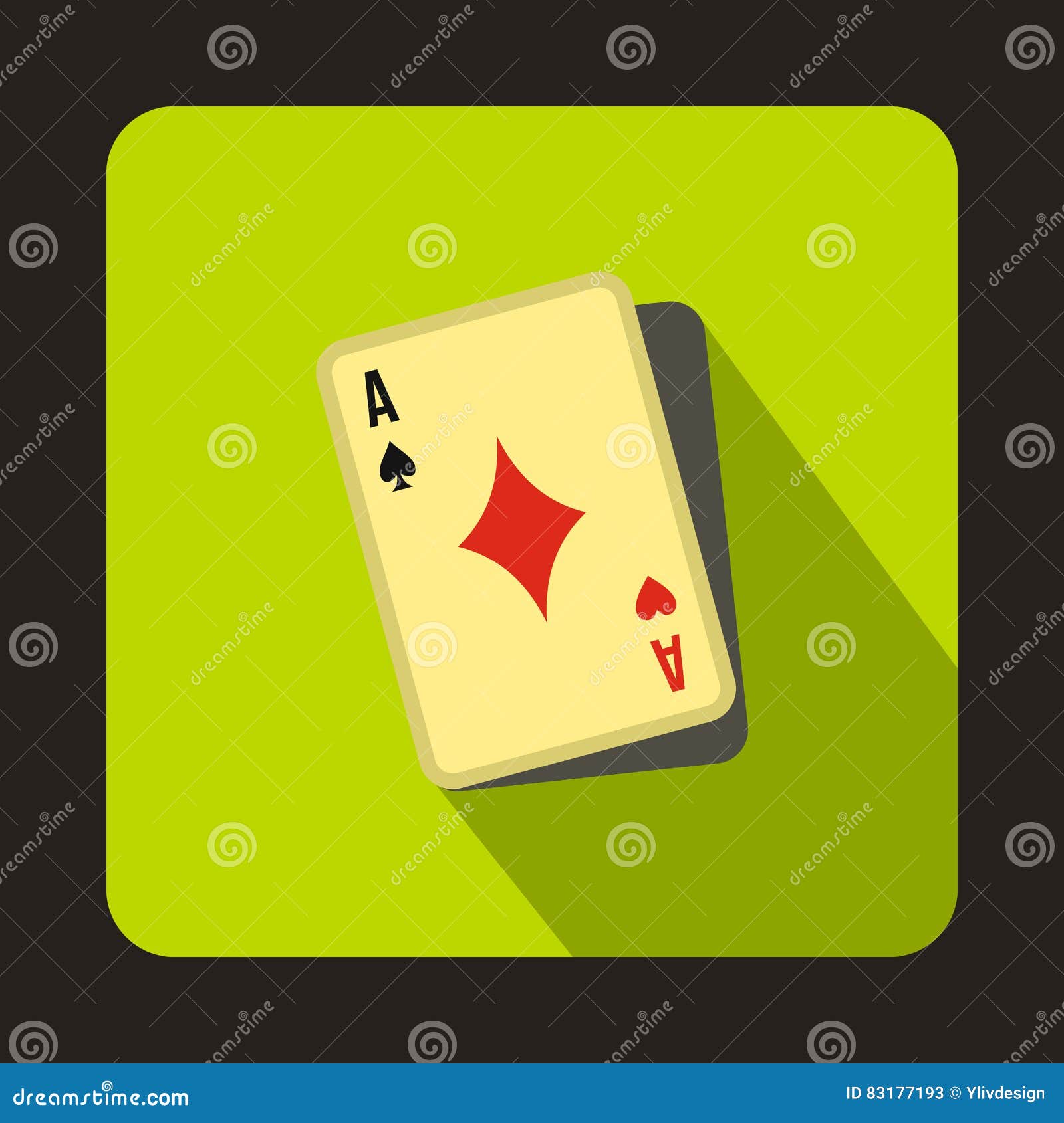 Cheating at Play Icon, Flat Style Stock Vector - Illustration of card ...