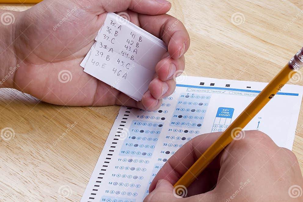 Cheating on a Test stock image. Image of education, plagiarism - 20556991
