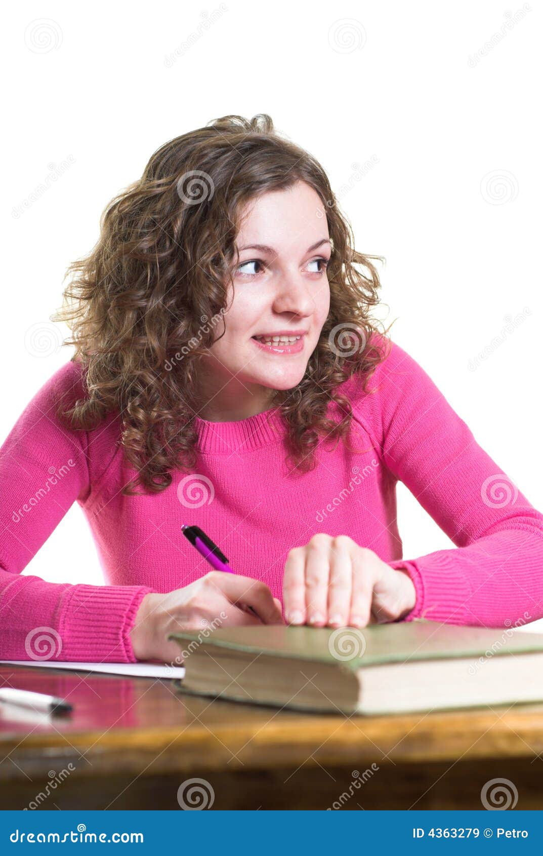 Cheating on test stock image. Image of teenager, curly - 4363279