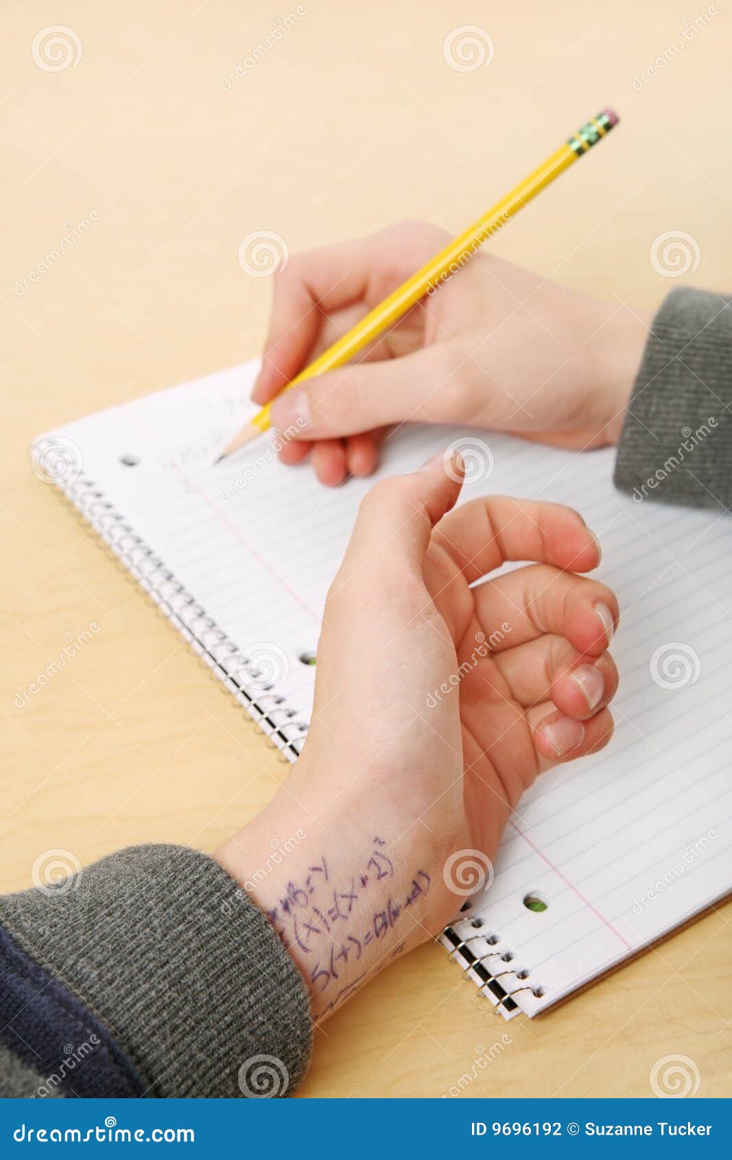 Cheating on a test stock photo. Image of answers, desk - 9696192