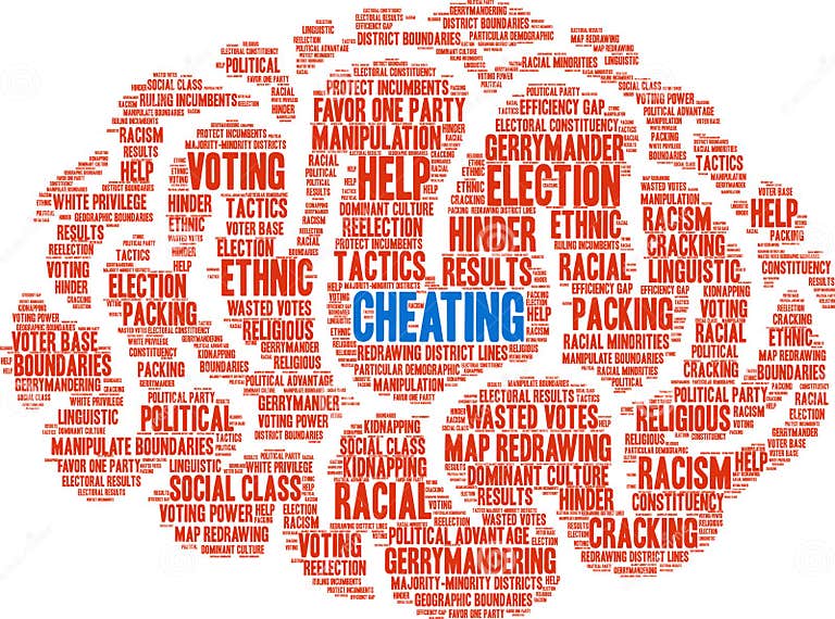 Cheating Word Cloud stock vector. Illustration of gerrymander - 136504428