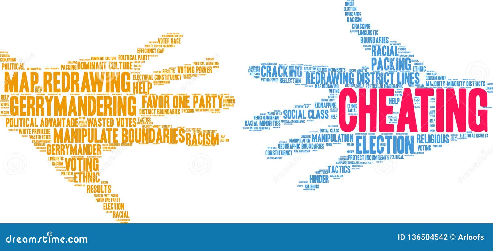 Cheating Word Cloud stock vector. Illustration of gerrymander - 136504542