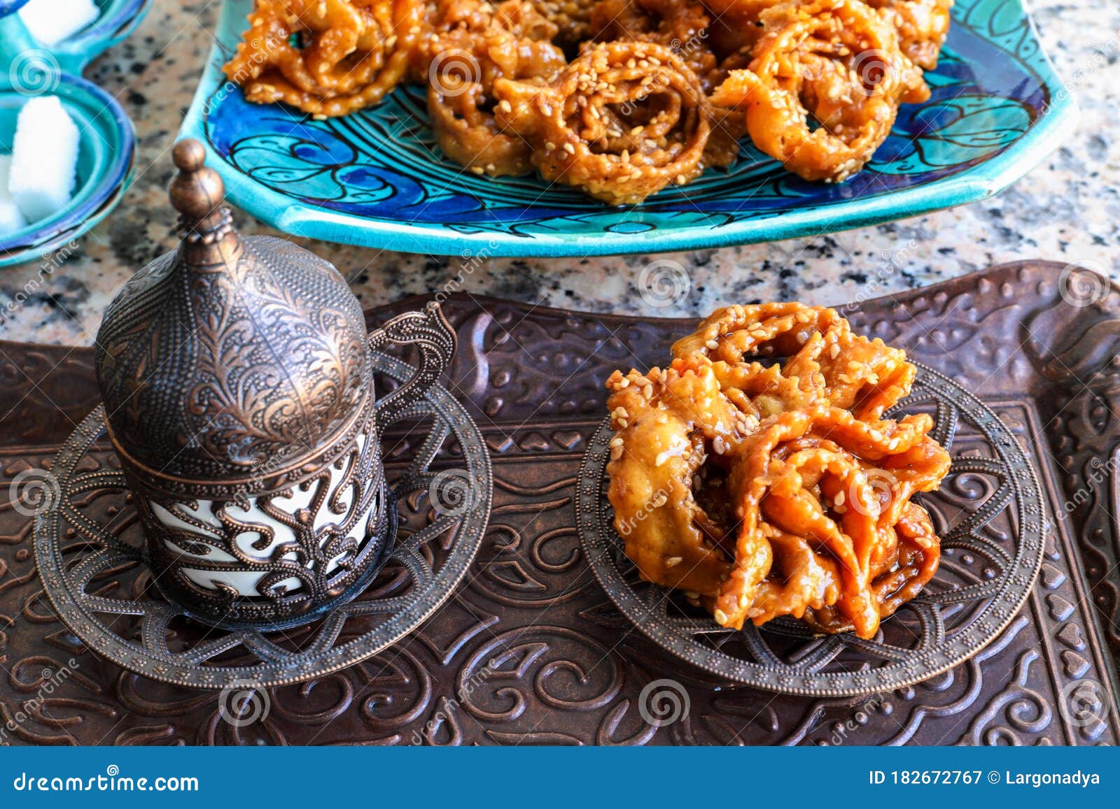 Chebakia -moroccan National Dessert. Stock Image - Image of meal ...