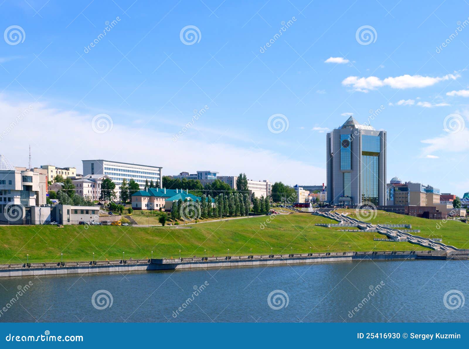 Cheboksary, Russian Federation. Stock Photo - Image of trees, water ...