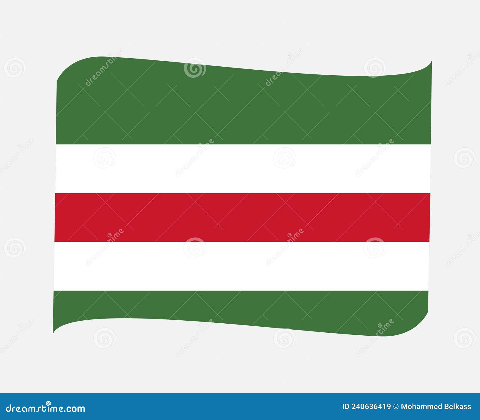 Chechen Republic Flag National Europe Emblem Ribbon Icon Vector Stock ...