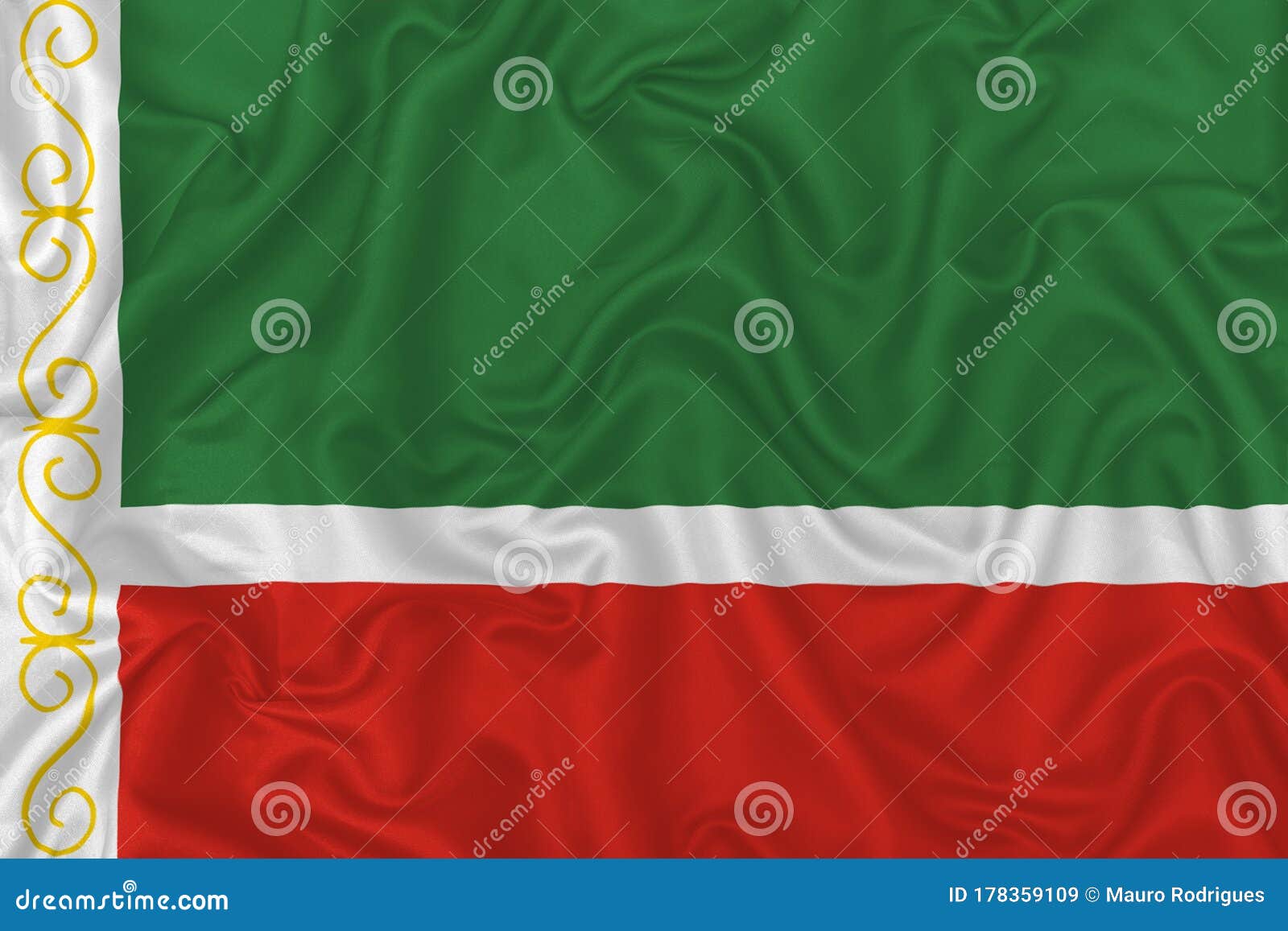 Chechen Republic flag stock illustration. Illustration of republic ...