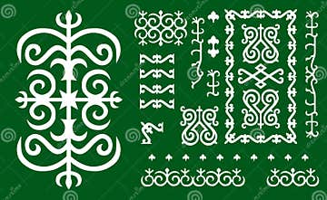 Chechen Traditional Ornament Elements. Stock Illustration ...