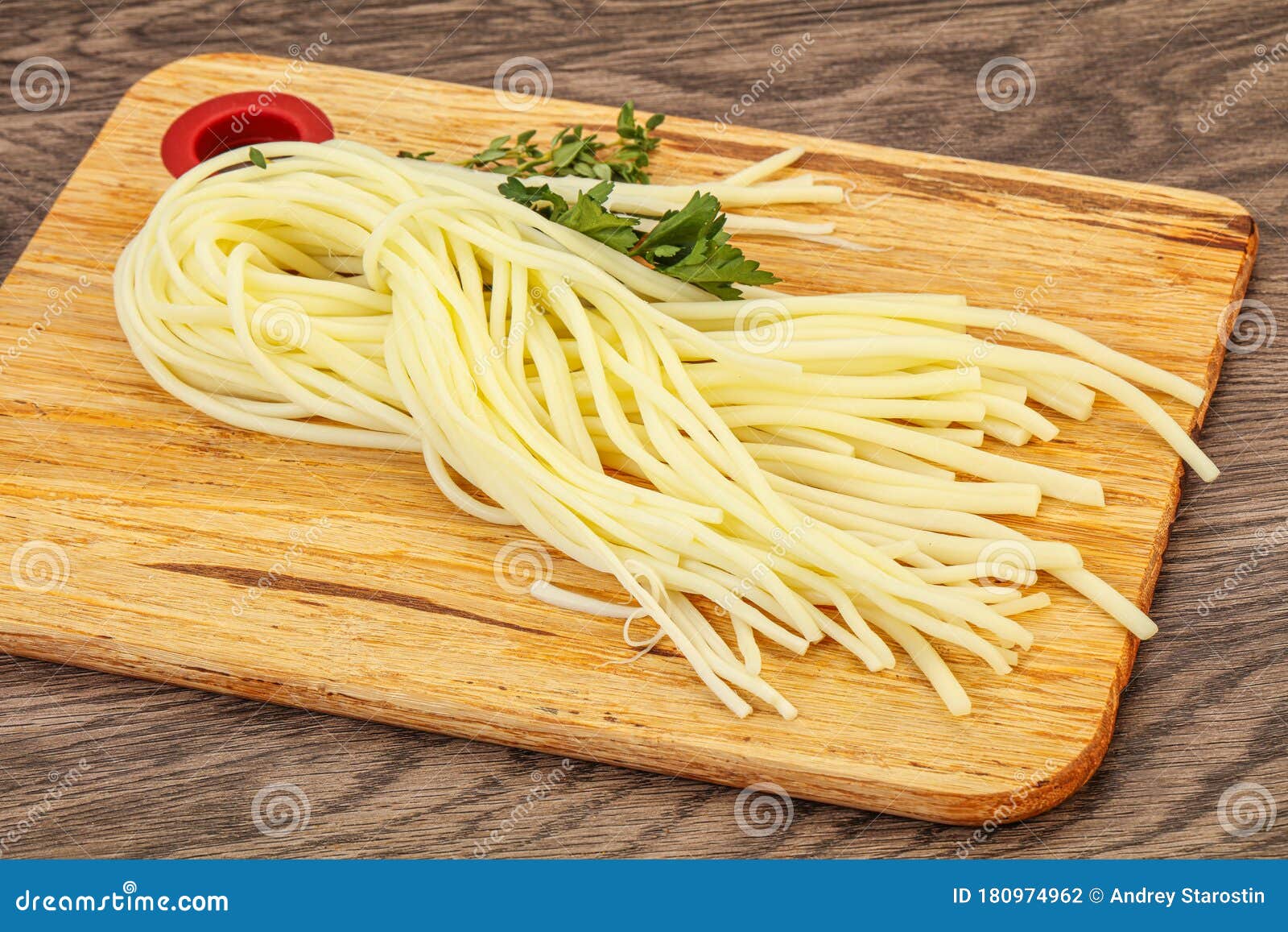 Chechil Spaghetti Cheese Over Board Stock Photo - Image of delicious ...