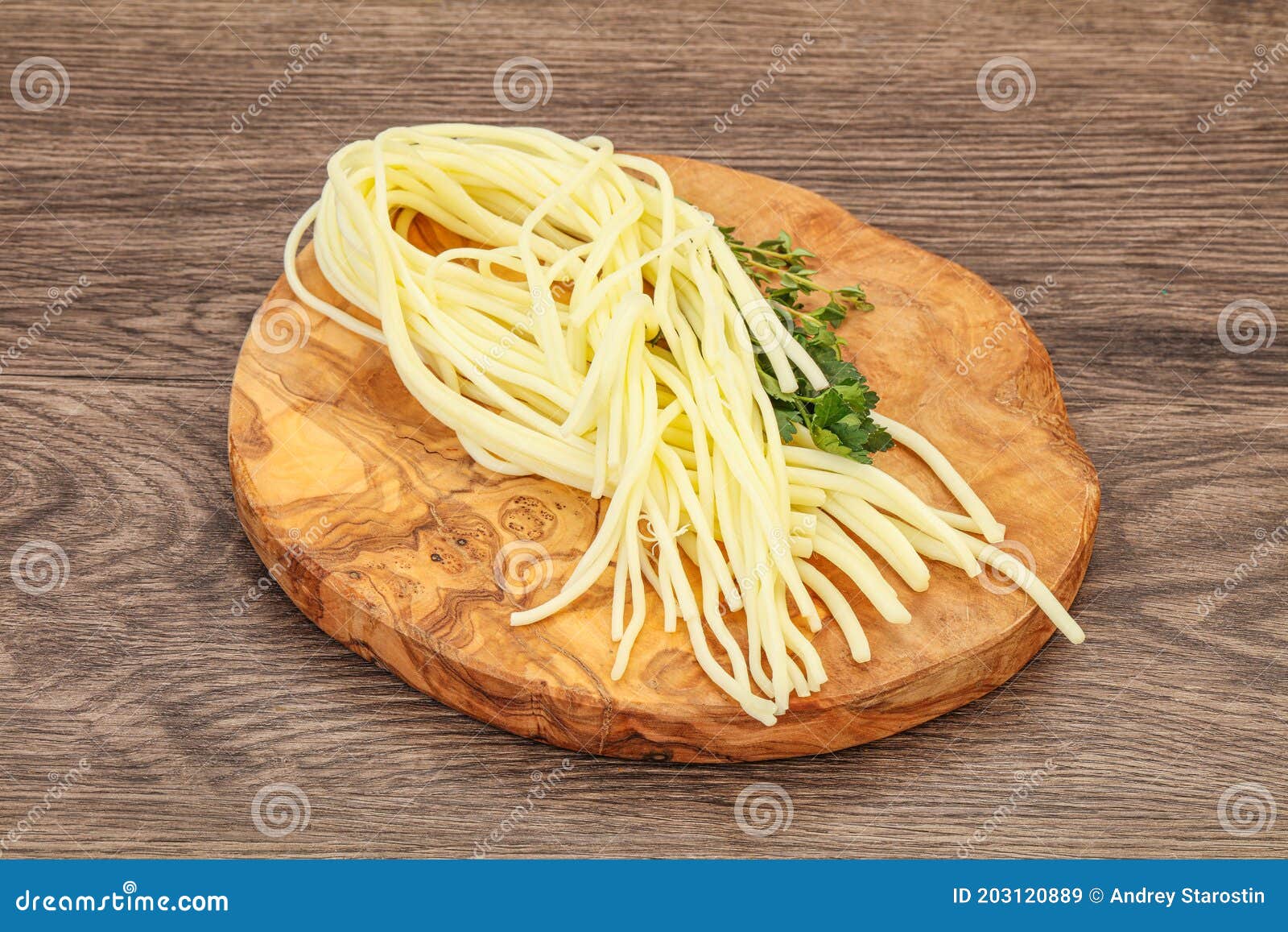 Chechil Spaghetti Cheese Over Board Stock Image - Image of ingredient ...
