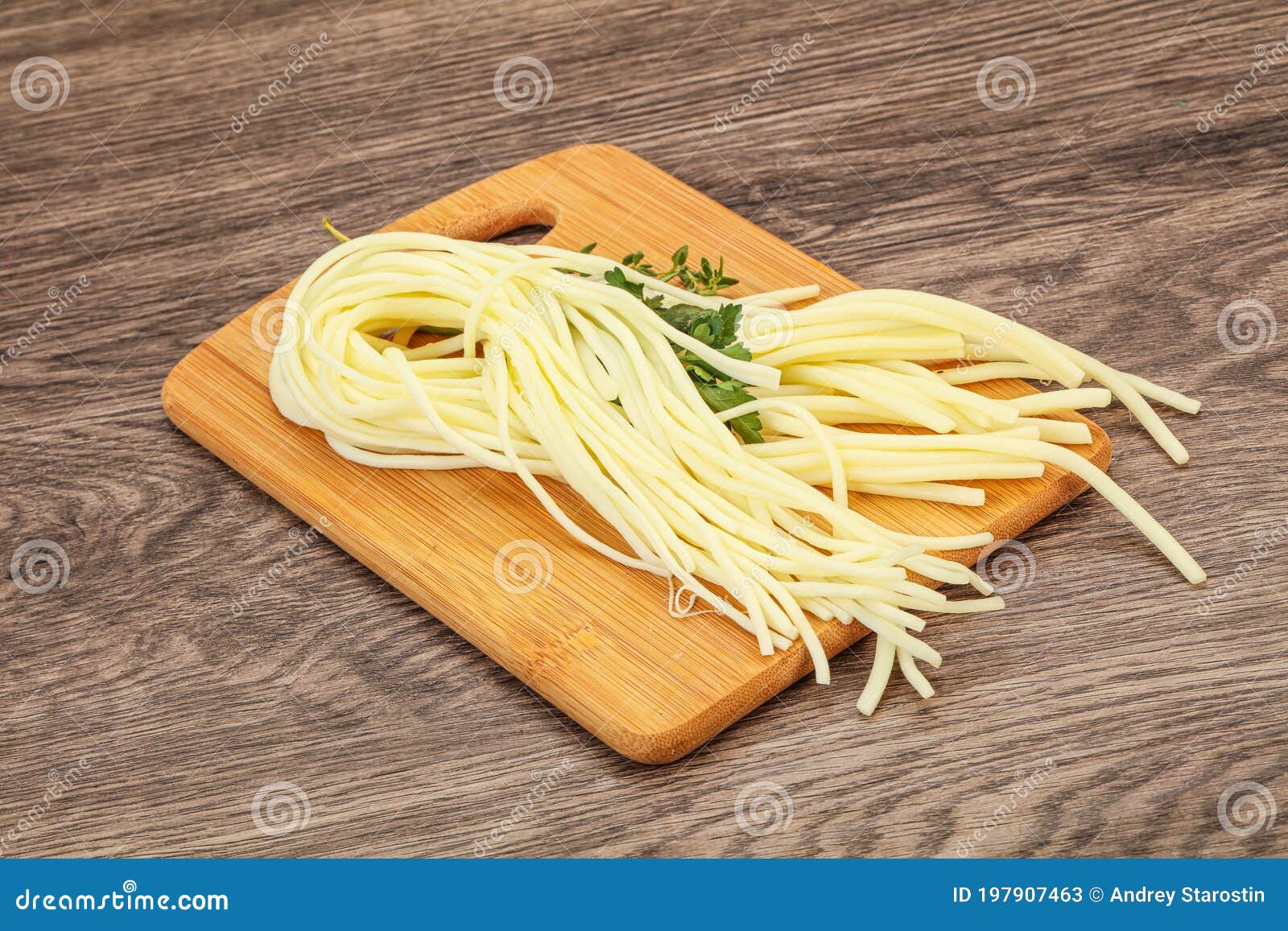 Chechil Spaghetti Cheese Over Board Stock Image - Image of homemade ...