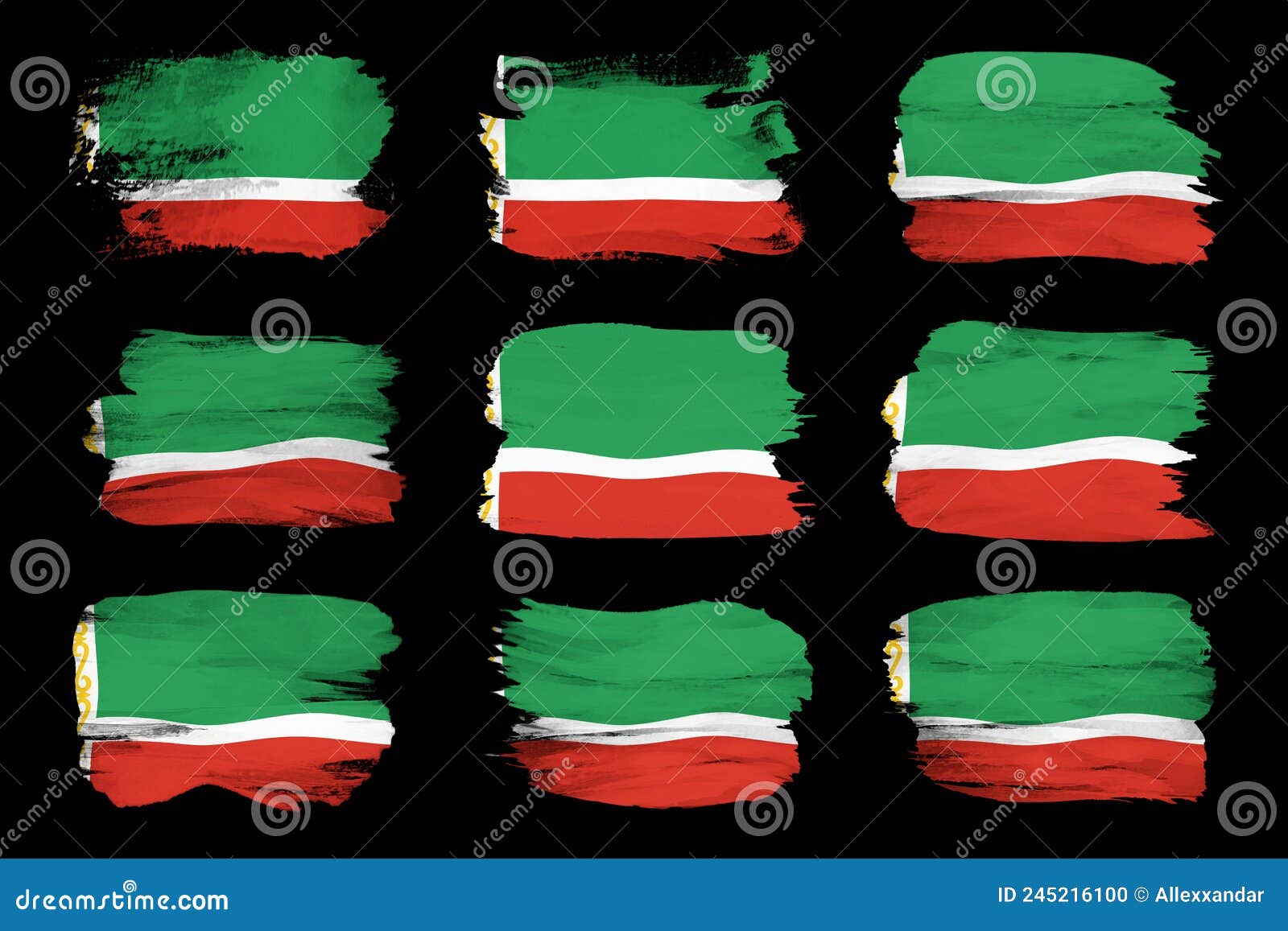 Chechnya Flag, National Flag, Modern Flag Stock Photo | CartoonDealer ...