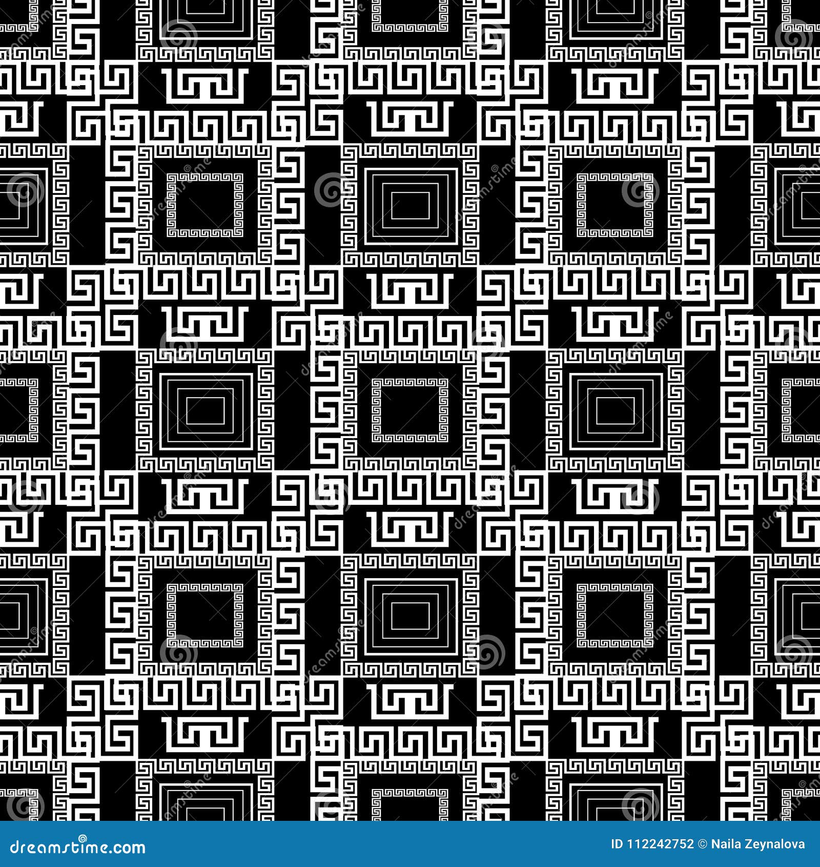 Check Abstract Greek Key Seamless Pattern. Vector Geometric Back Stock ...
