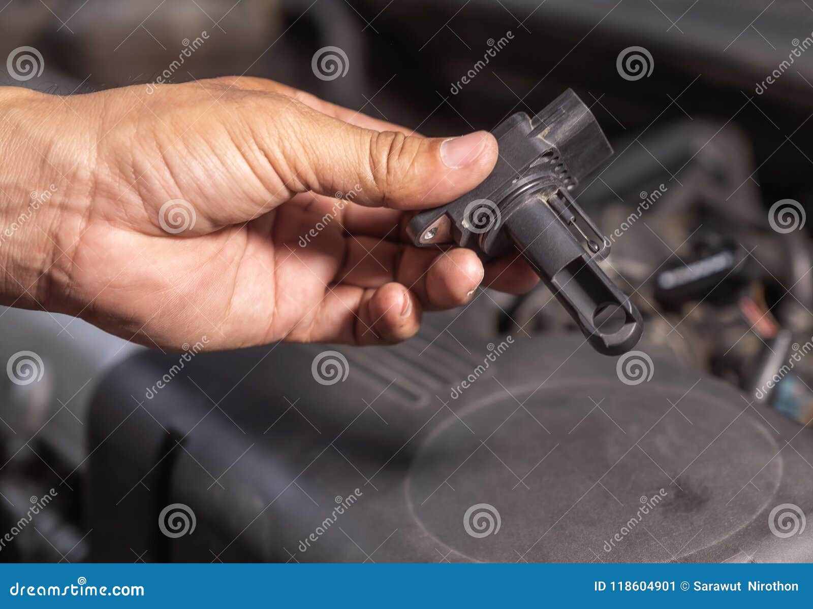 Check Air Flow Meter Automobile Engine. Stock Image - Image of icon ...