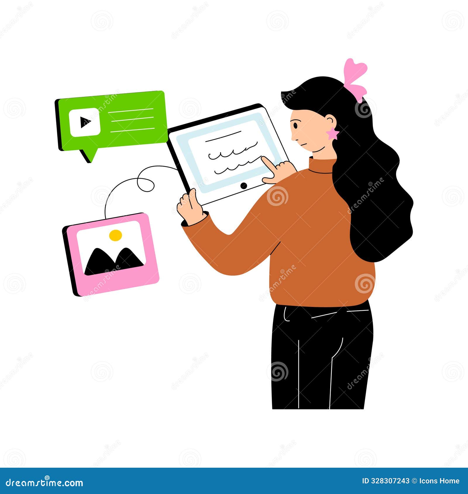 Check this Amazing Flat Illustration of Start Learning Stock ...