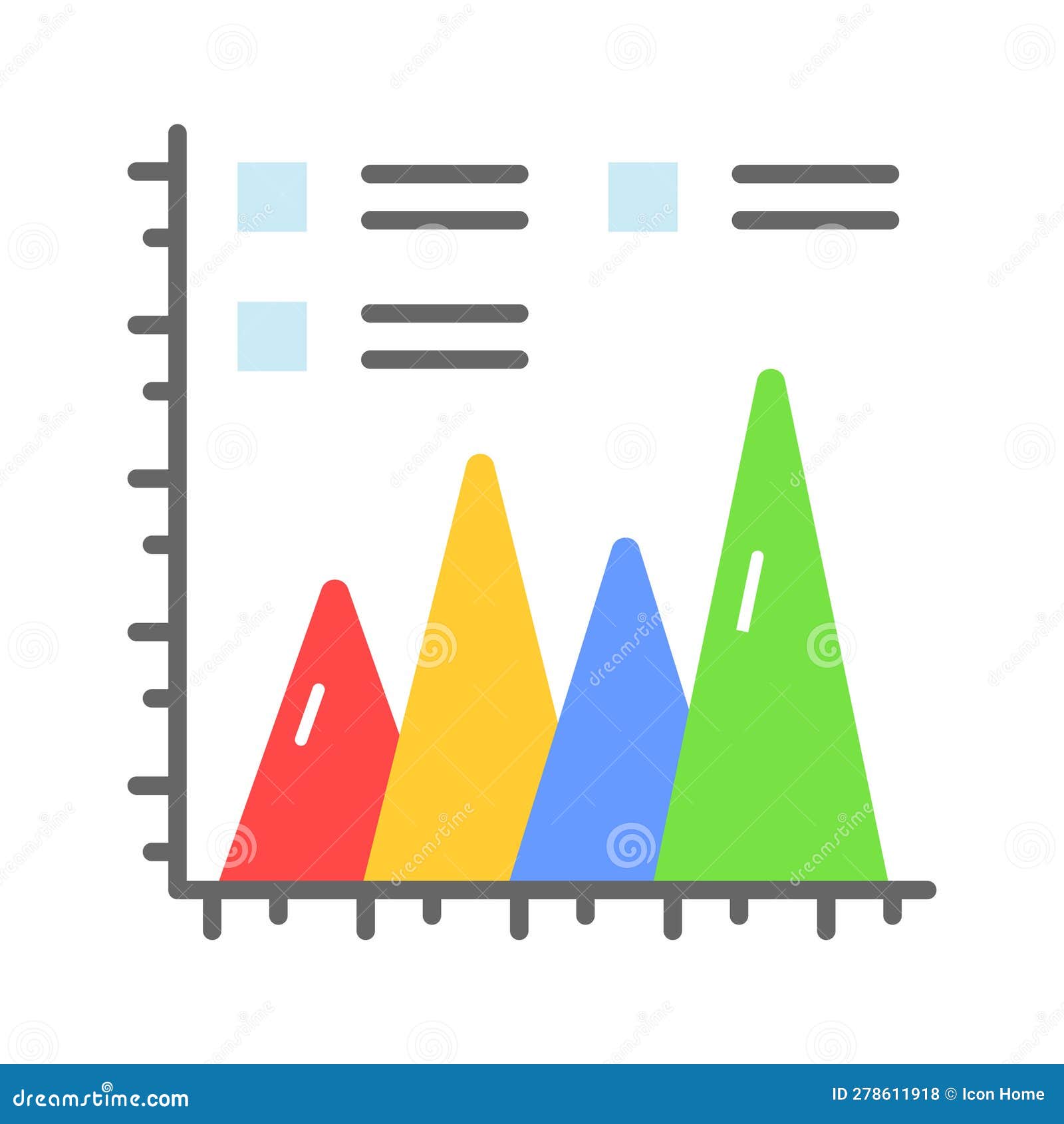 Check this Amazing Mountain Chart Vector Design in Trendy Style ...