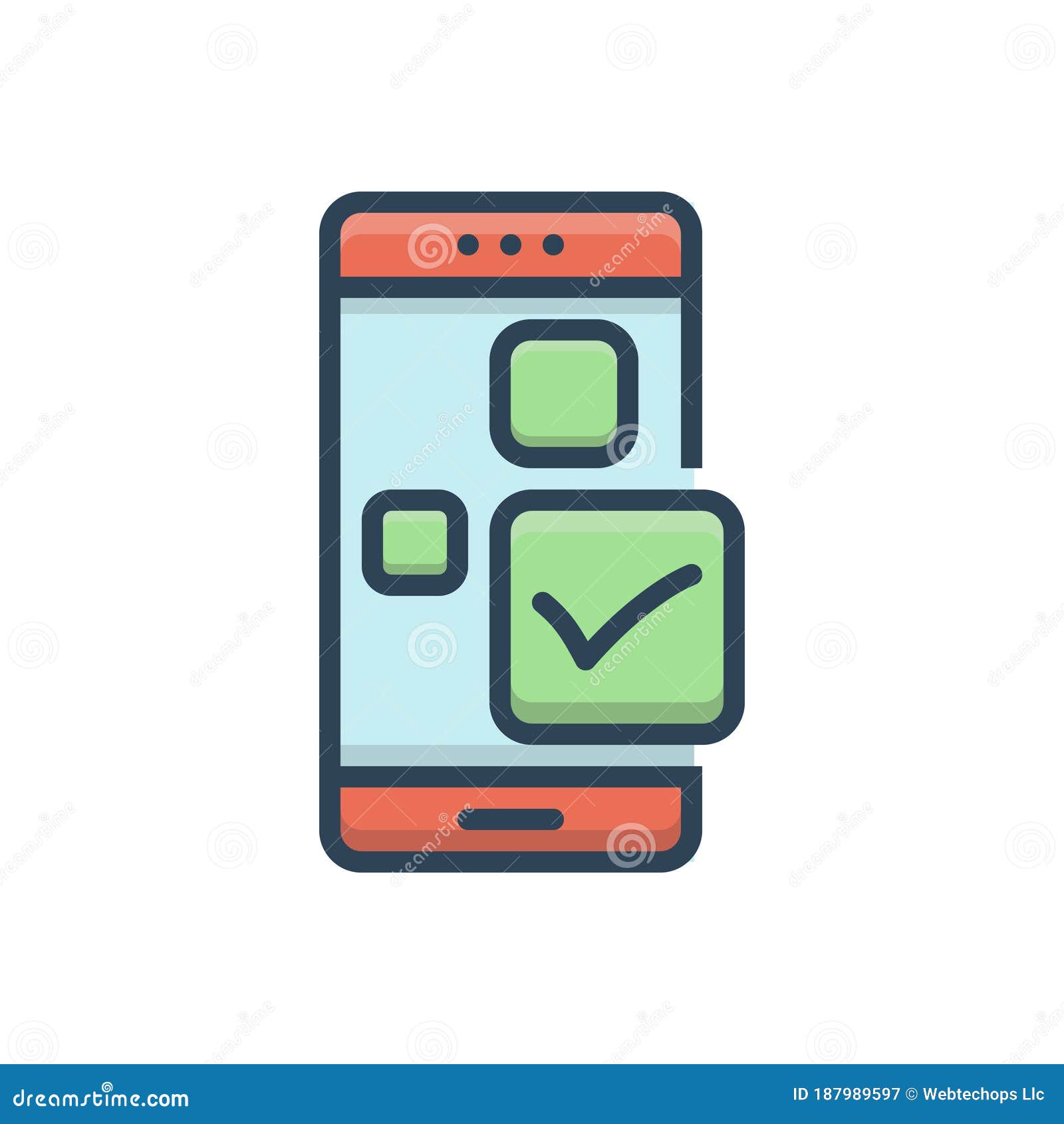 Color Illustration Icon for Check App, Application and Approve Stock ...