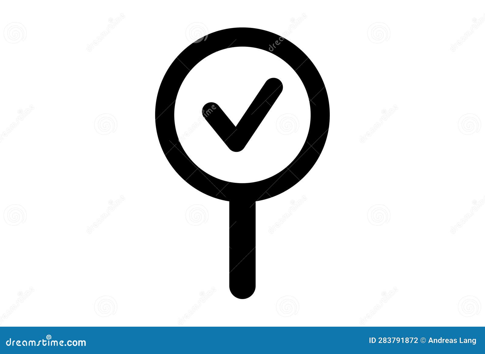 Check App Icon Flat Tick Sign Black Sign Artwork Stock Illustration ...