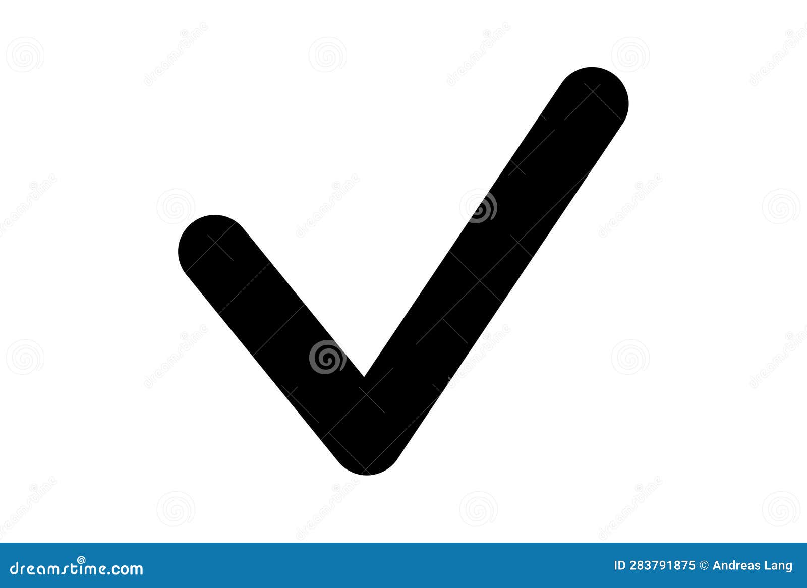 Check App Icon Flat Tick Sign Black Sign Artwork Stock Illustration ...