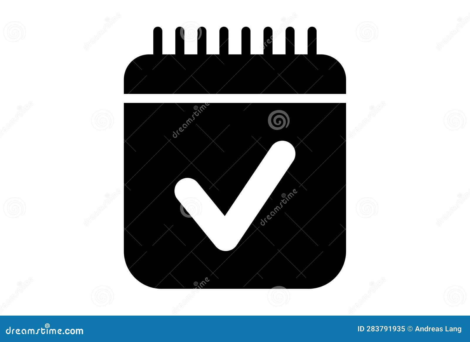 Check App Icon Flat Tick Sign Black Sign Artwork Stock Illustration ...