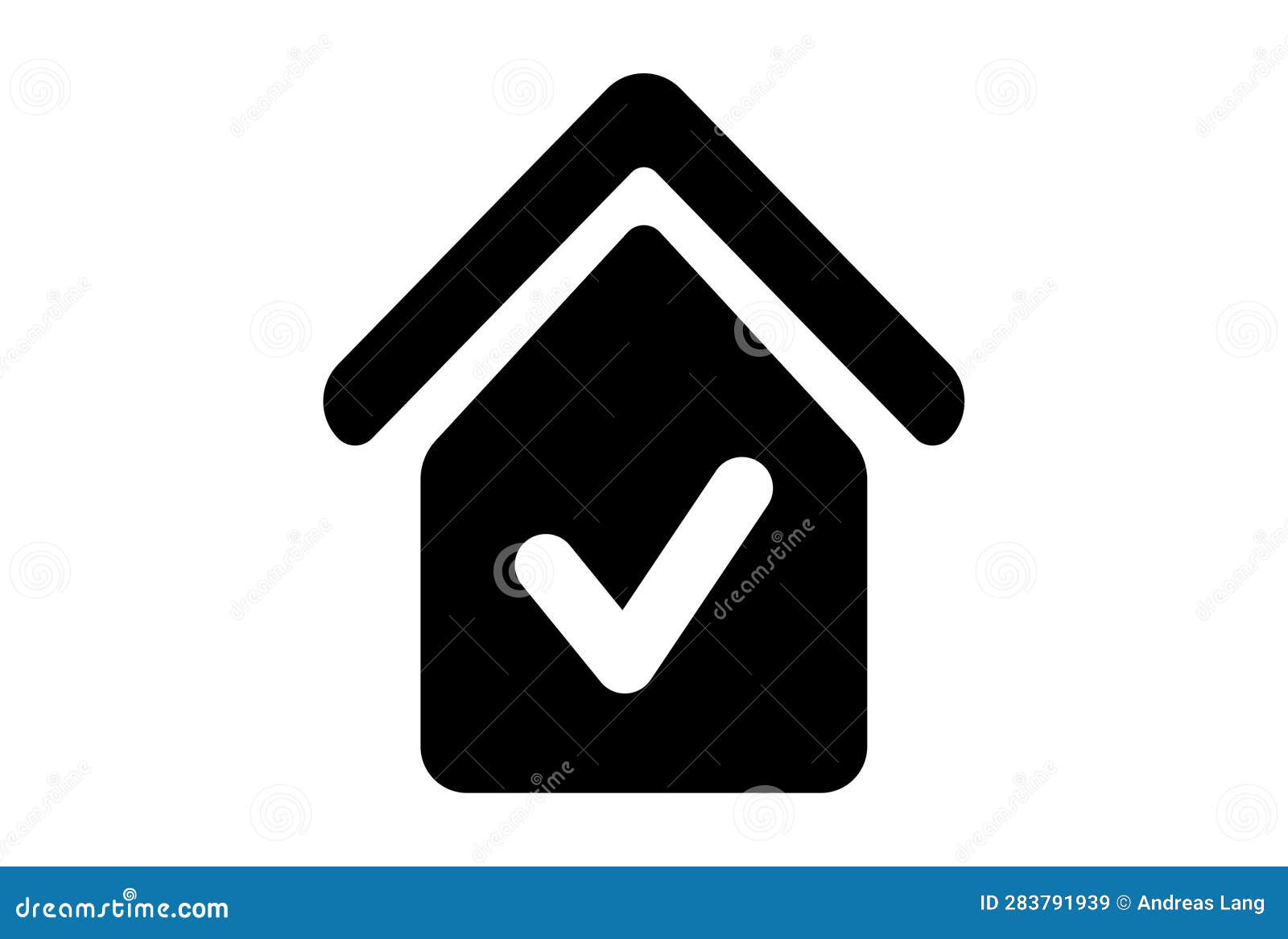 Check App Icon Flat Tick Sign Black Sign Artwork Stock Illustration ...