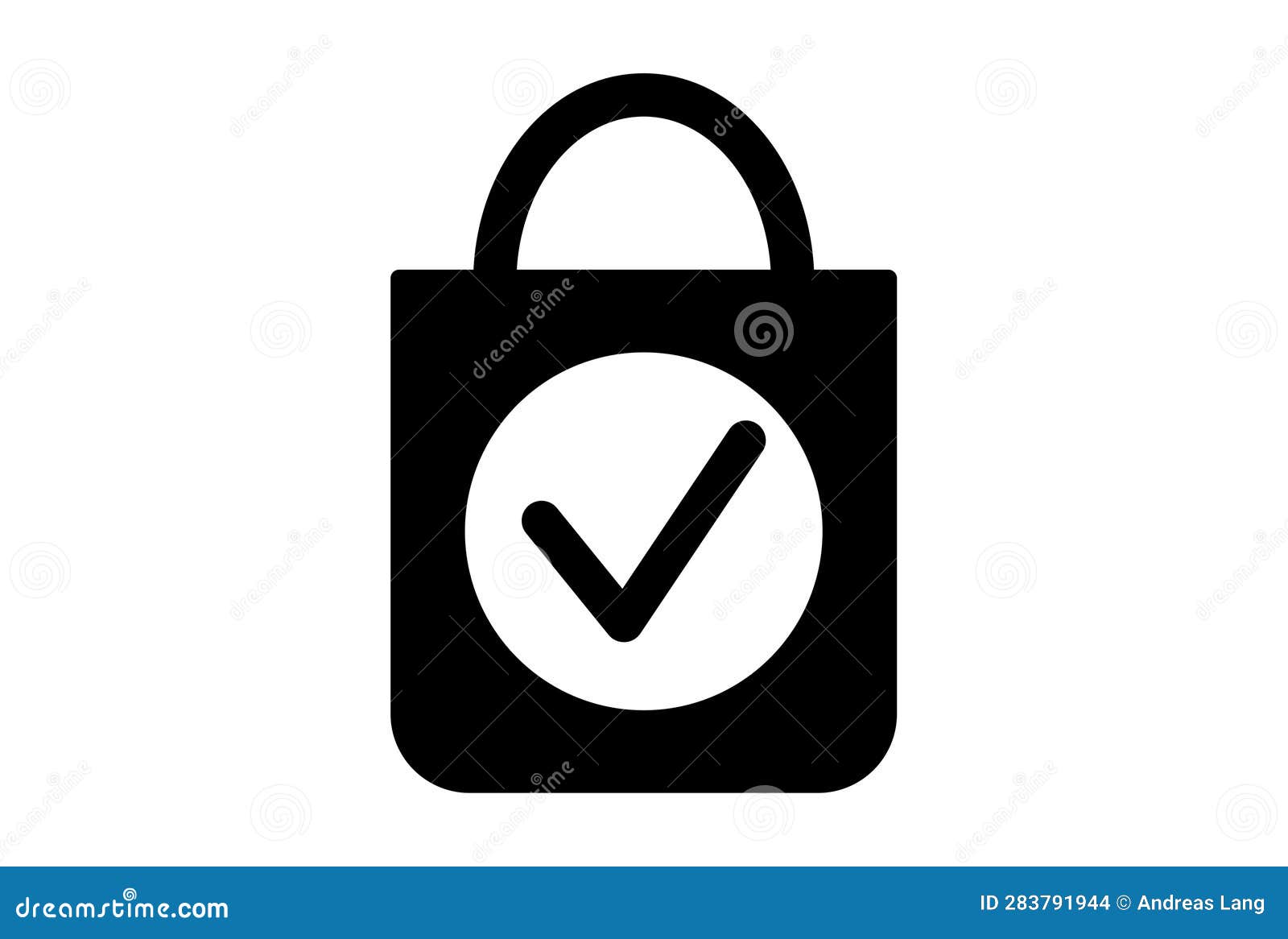 Check App Icon Flat Tick Sign Black Sign Artwork Stock Illustration ...