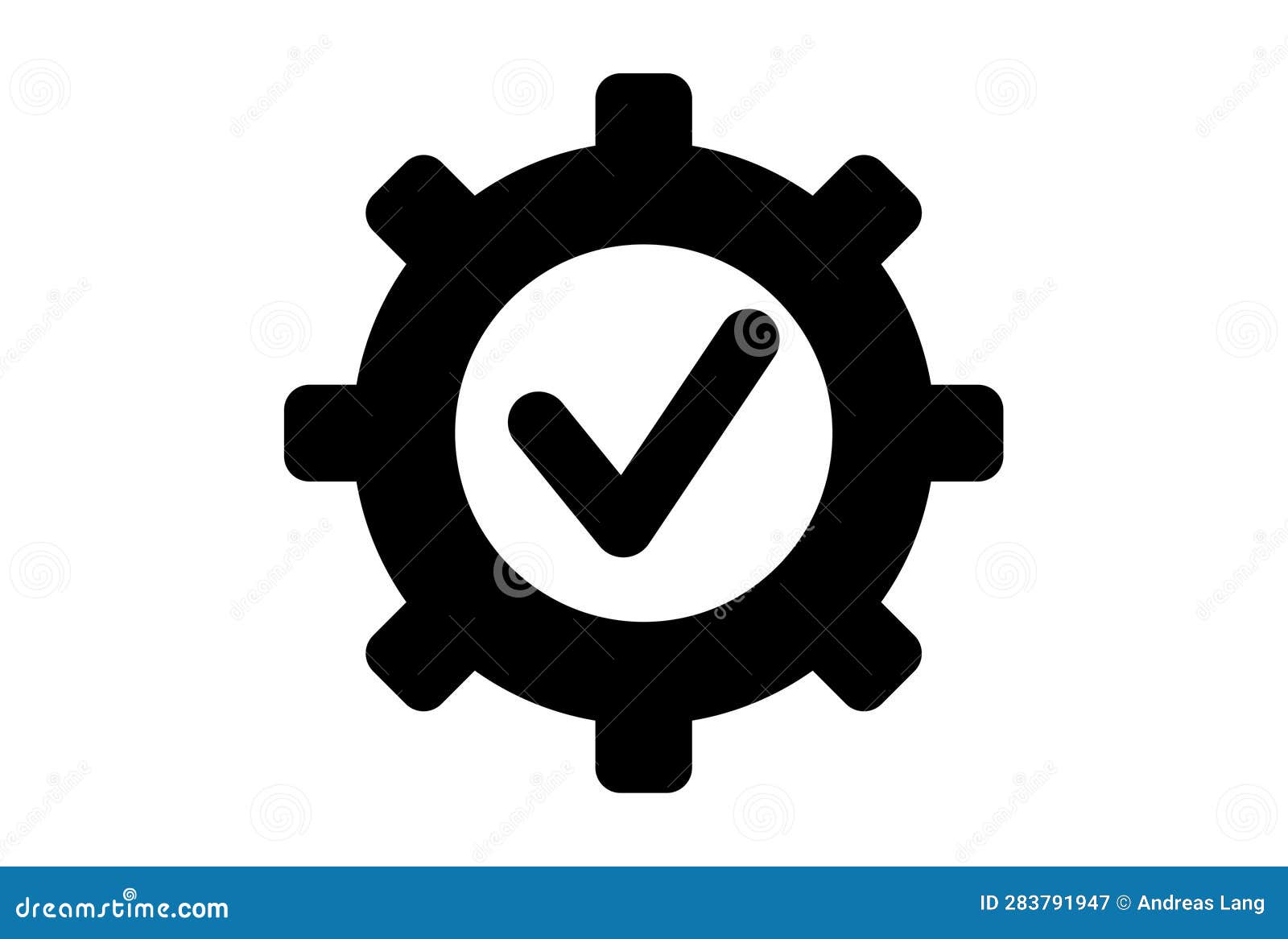 Check App Icon Flat Tick Sign Black Sign Artwork Stock Illustration ...