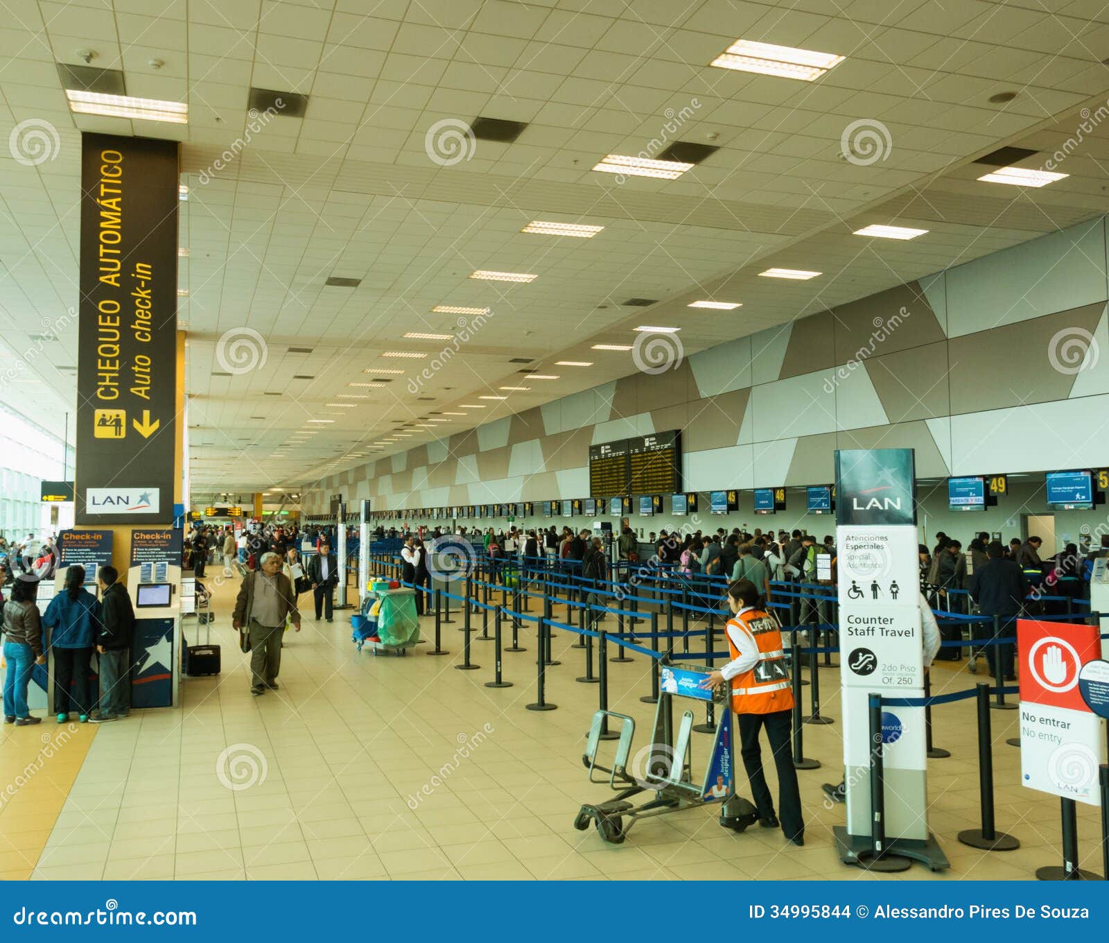 Check-in Area in the Airport of Lima, Peru Editorial Stock Image ...