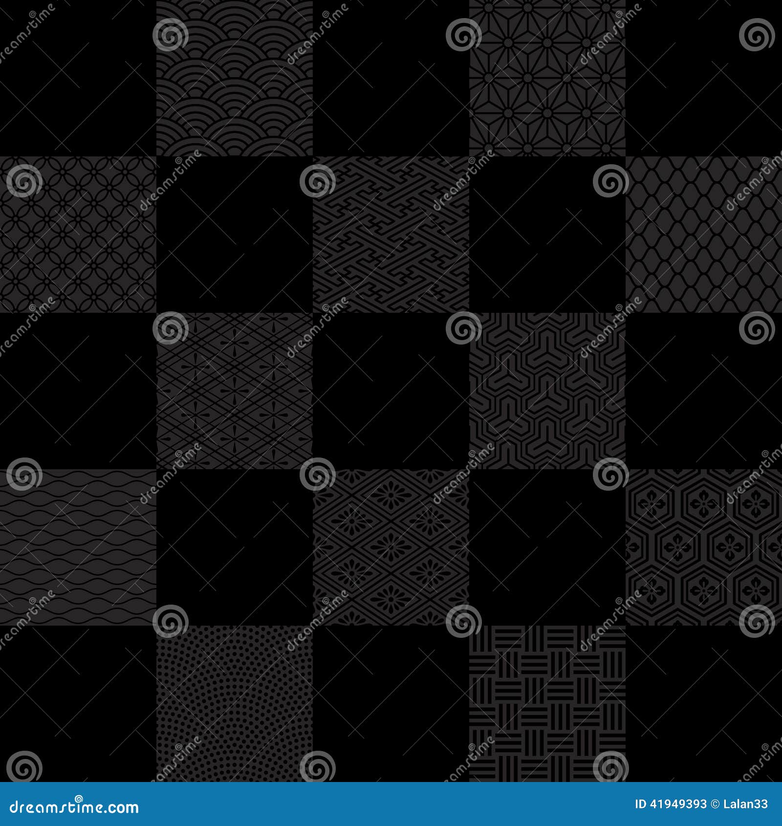 Check Background with Japanese Traditional Design. Stock Vector ...