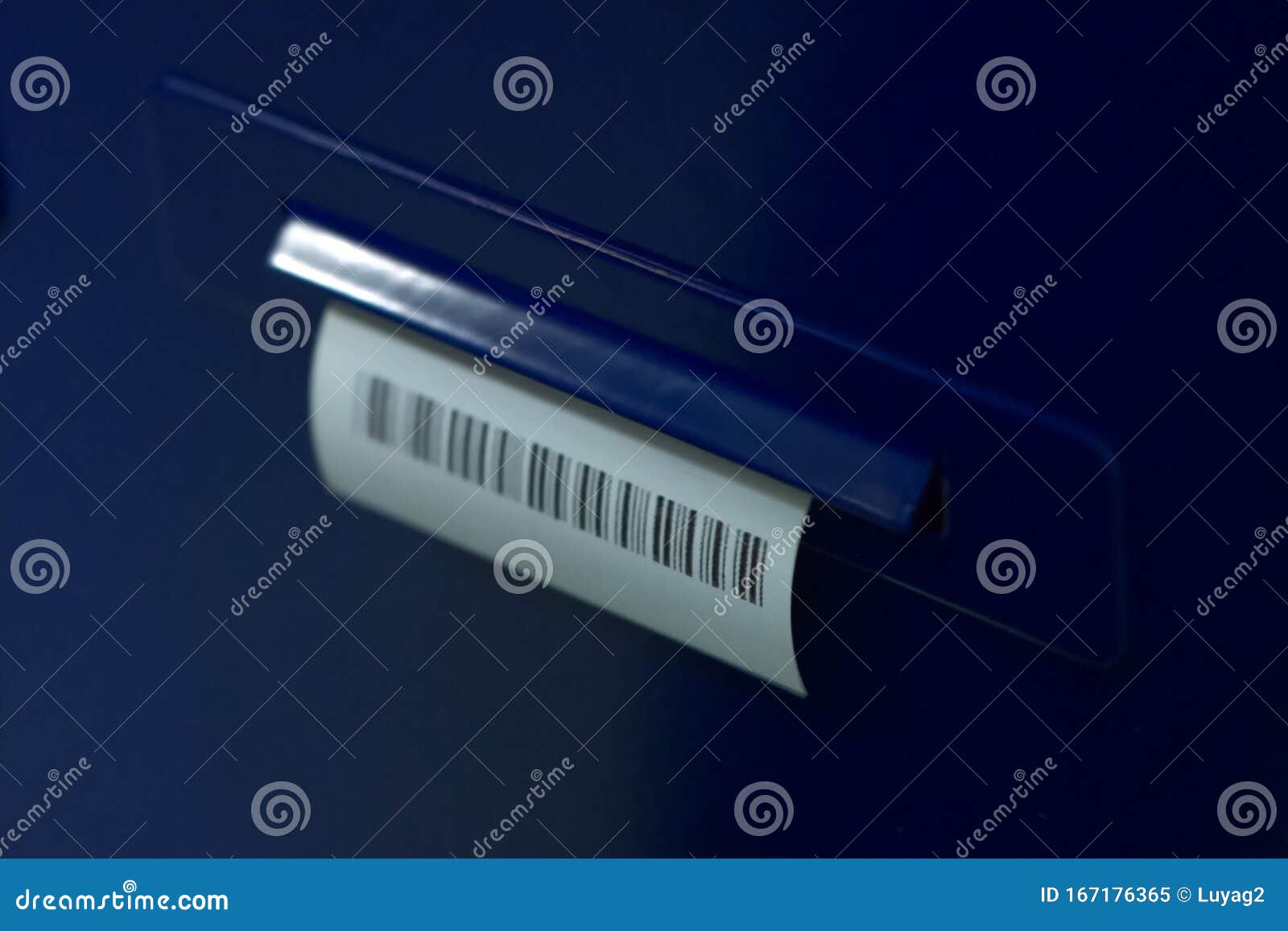 Check with Bar Code. Unprinted Terminal Check with Barcode Stock Image ...