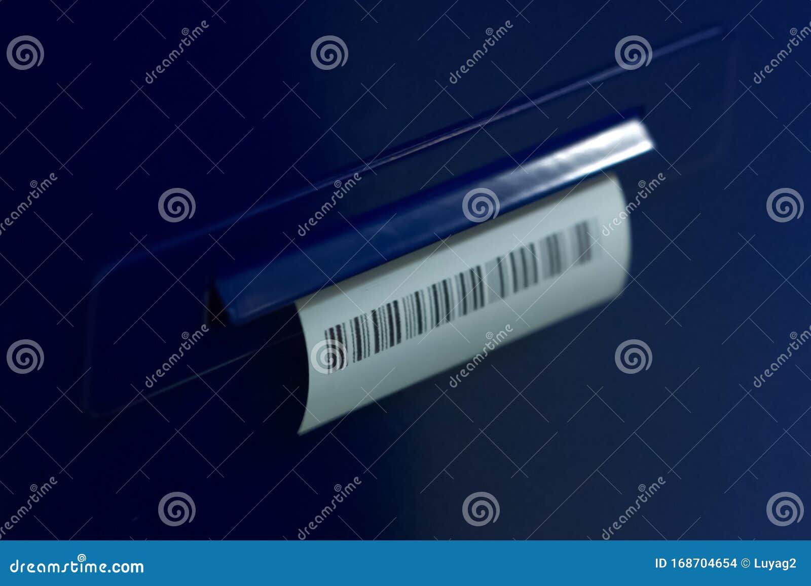 Check with Bar Code. Unprinted Terminal Check with Barcode Stock Photo ...