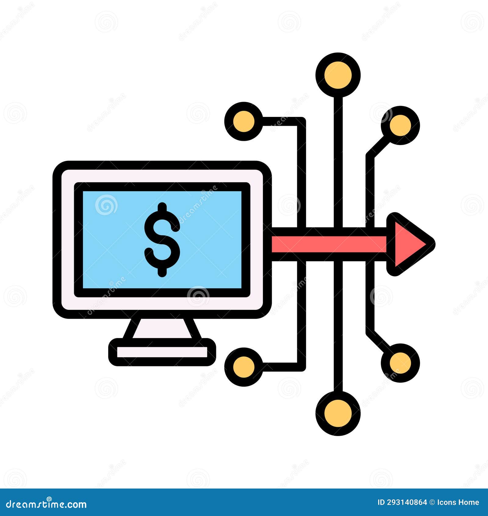 Check this Beautiful Money Transfer Network Icon Design Stock ...