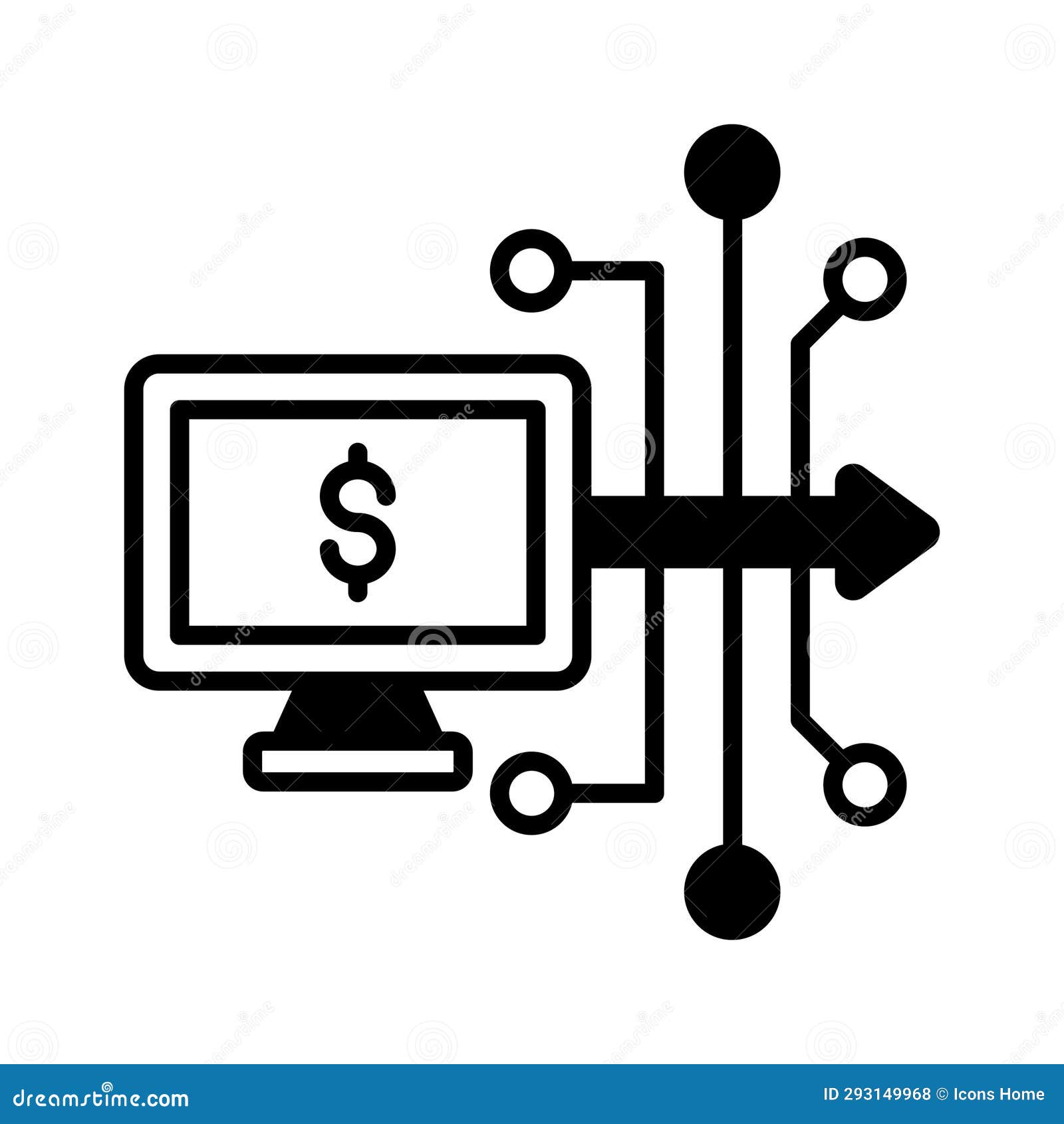 Check this Beautiful Money Transfer Network Icon Design Stock ...