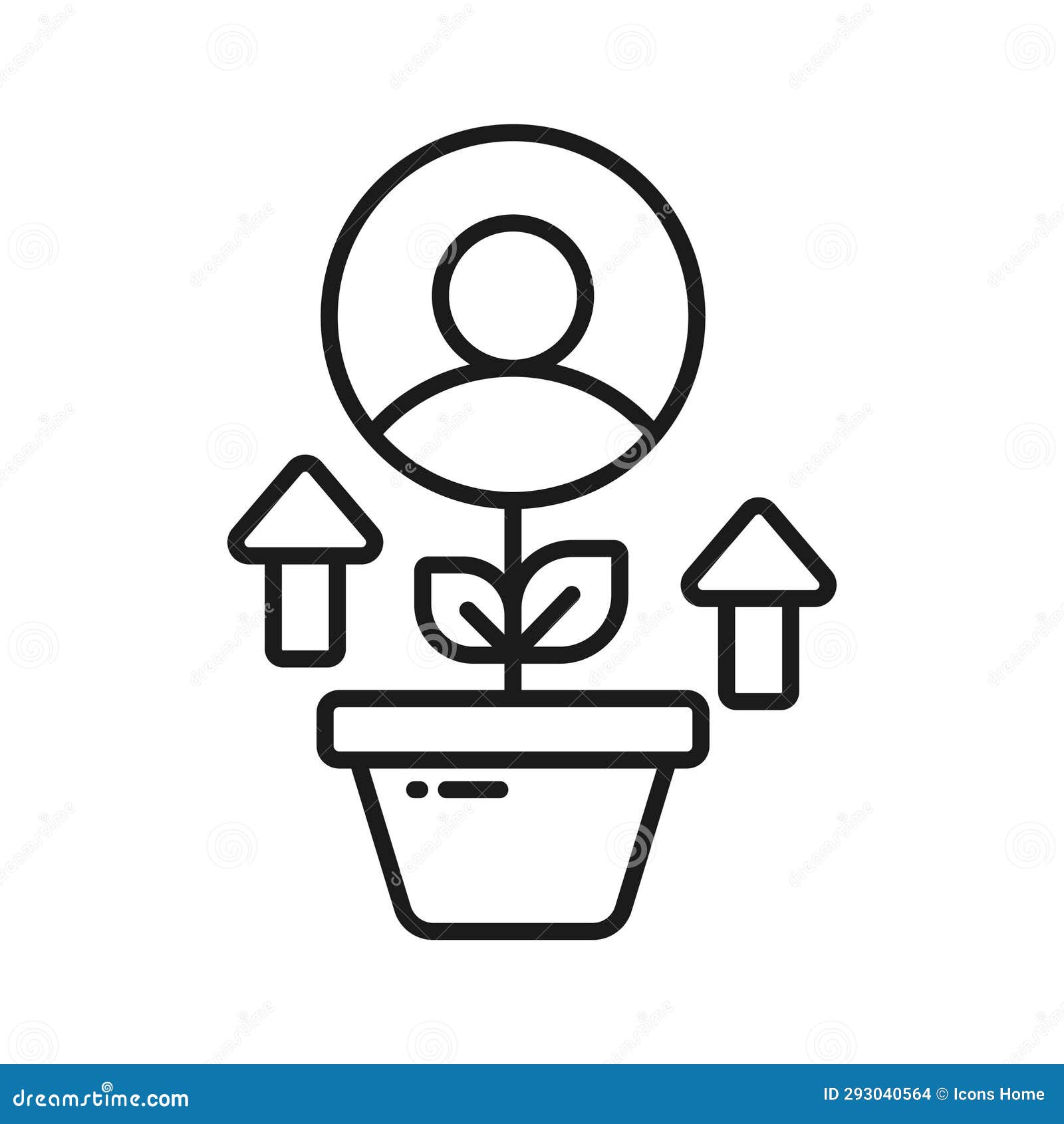 Check this Beautifully Designed Icon of Employee Growth in Trendy Style ...
