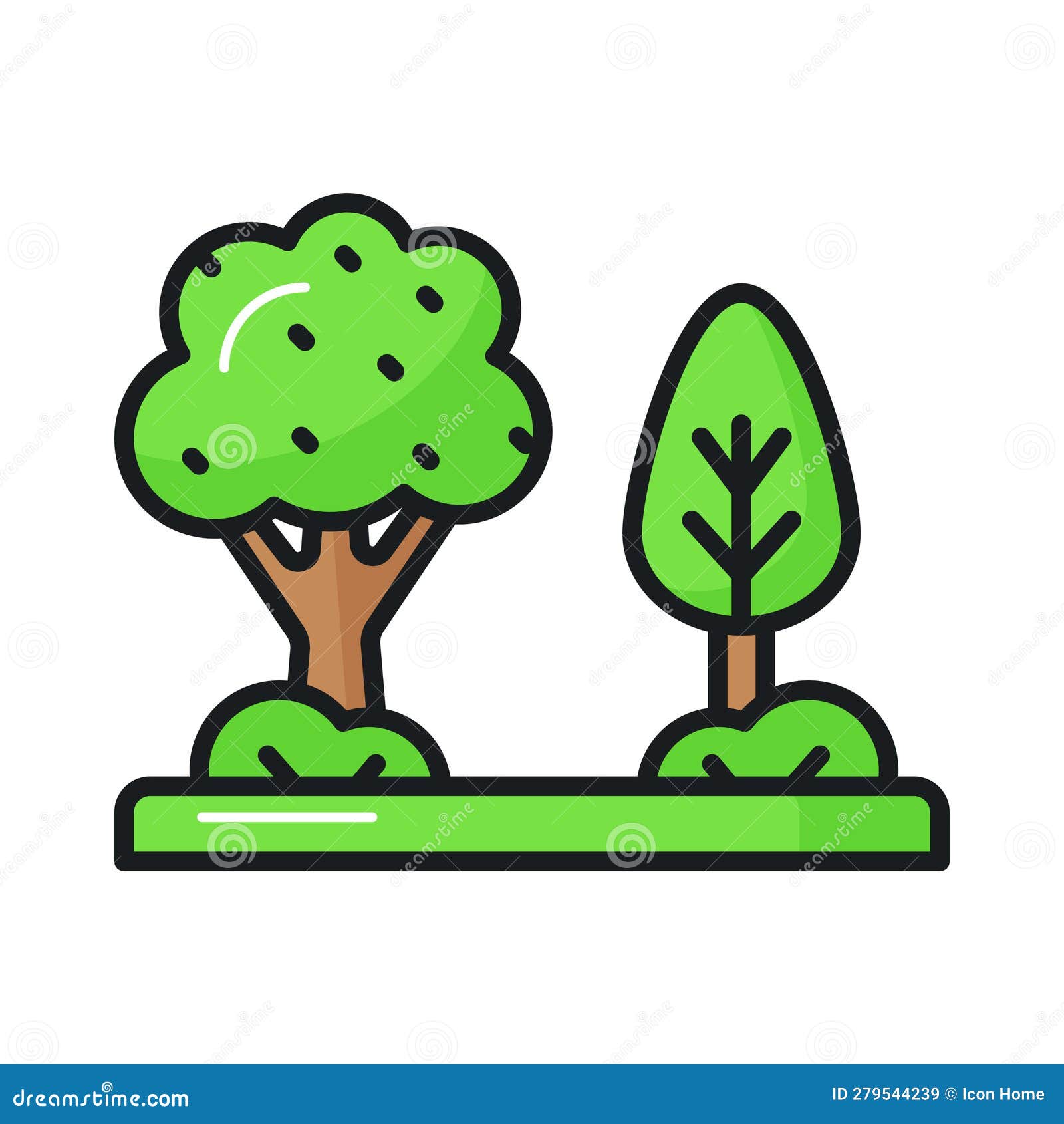 Check this Beautifully Designed Icon of Spring Scene in Editable Style ...