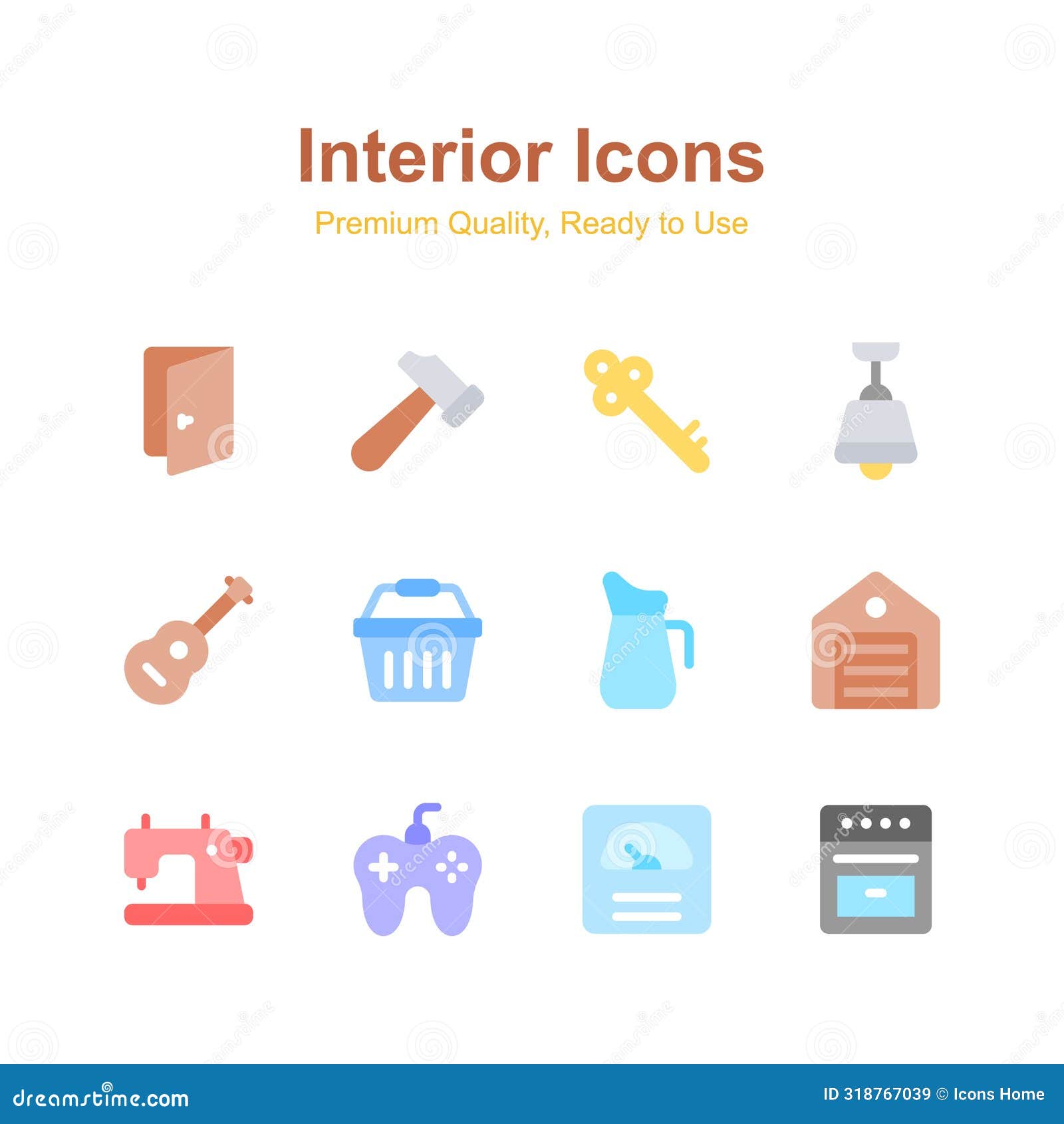 Check this Beautifully Interior Icons Set, Ready for Premium Use Stock ...