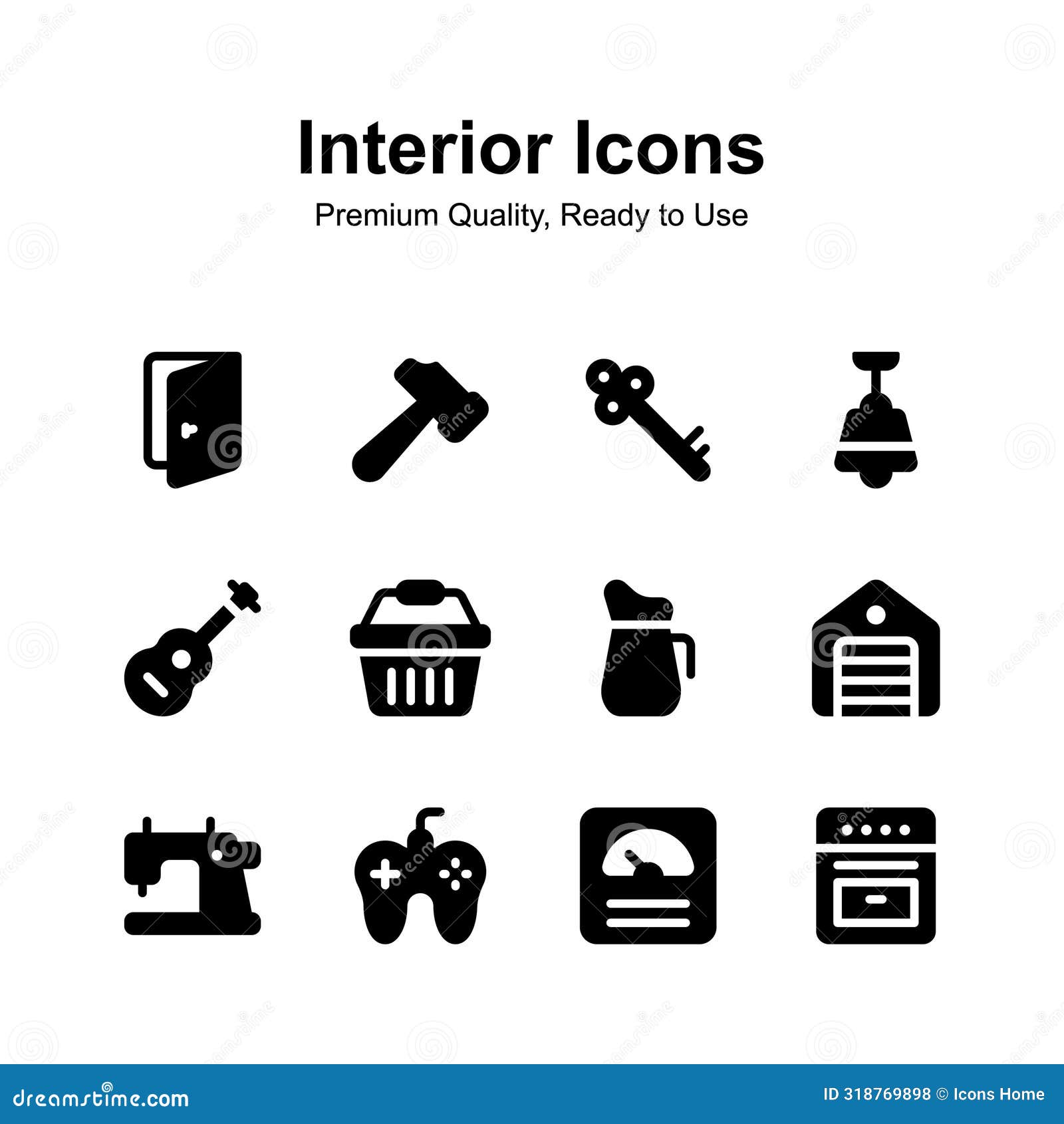 Check this Beautifully Interior Icons Set, Ready for Premium Use Stock ...
