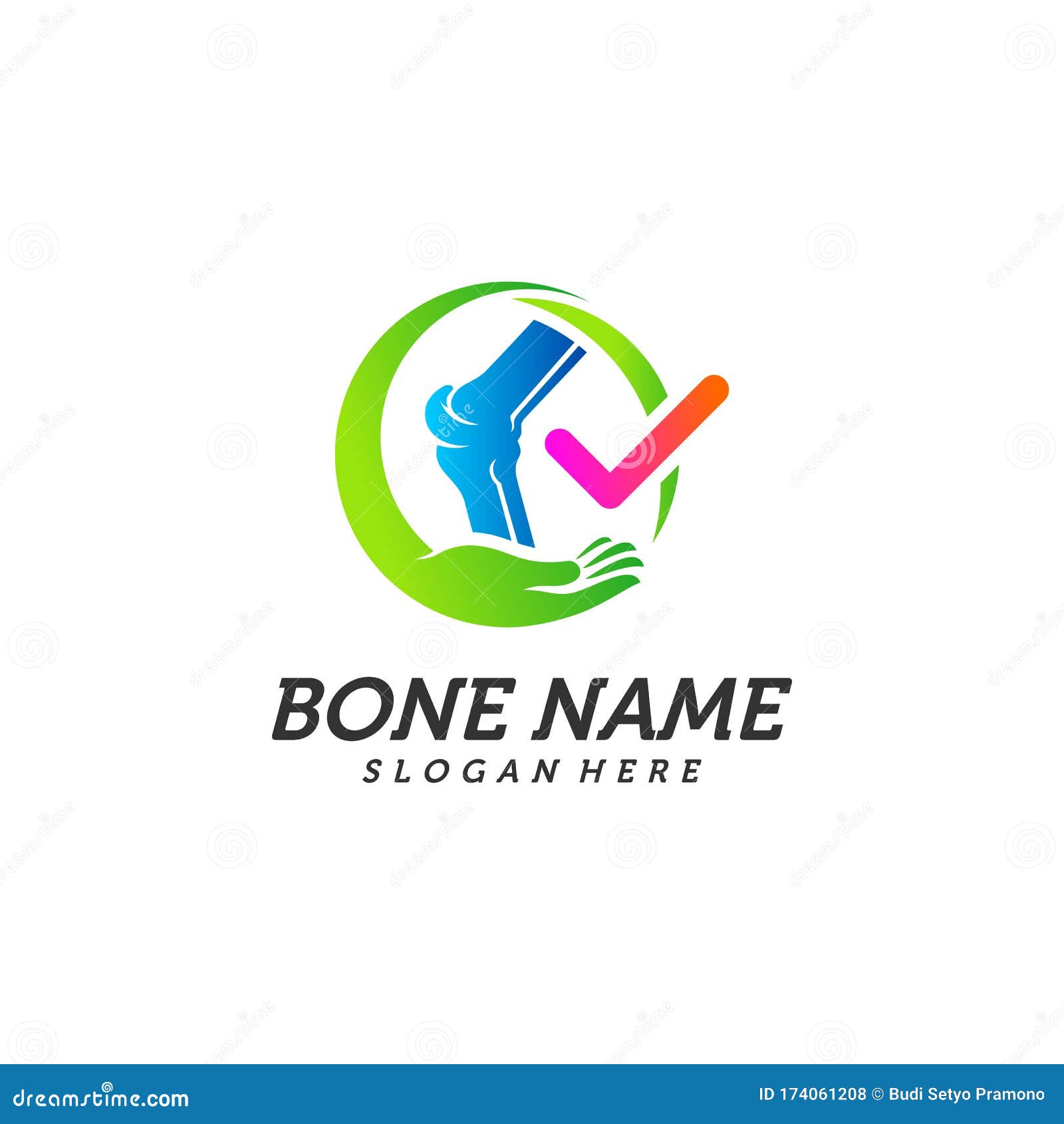 Check Bone Logo Design Vector. Creative Bone Logo Template Stock Vector ...