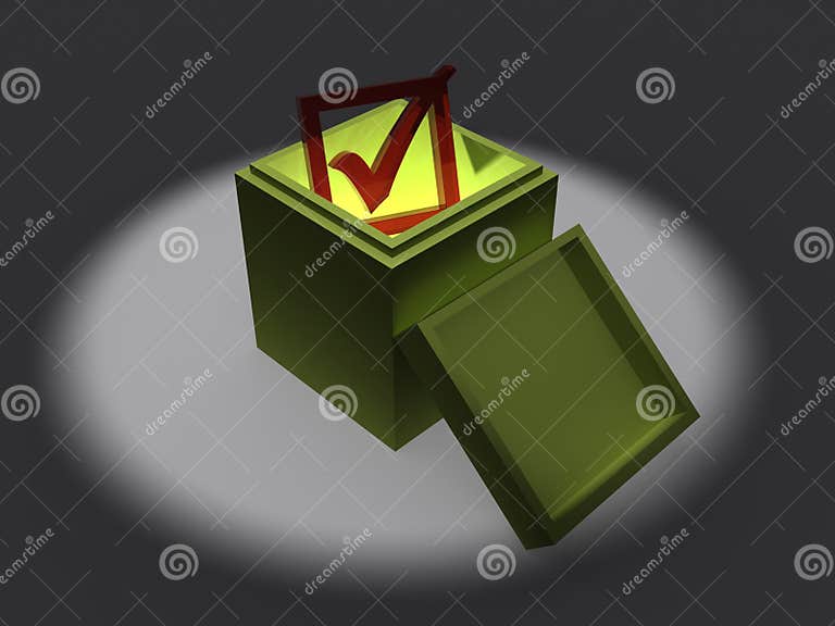 Check in box stock illustration. Illustration of gray - 8686625