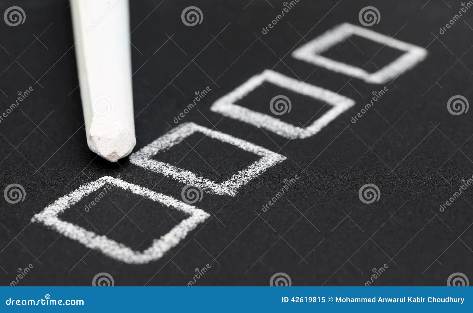 Check box by chalk stock image. Image of play, field - 42619815