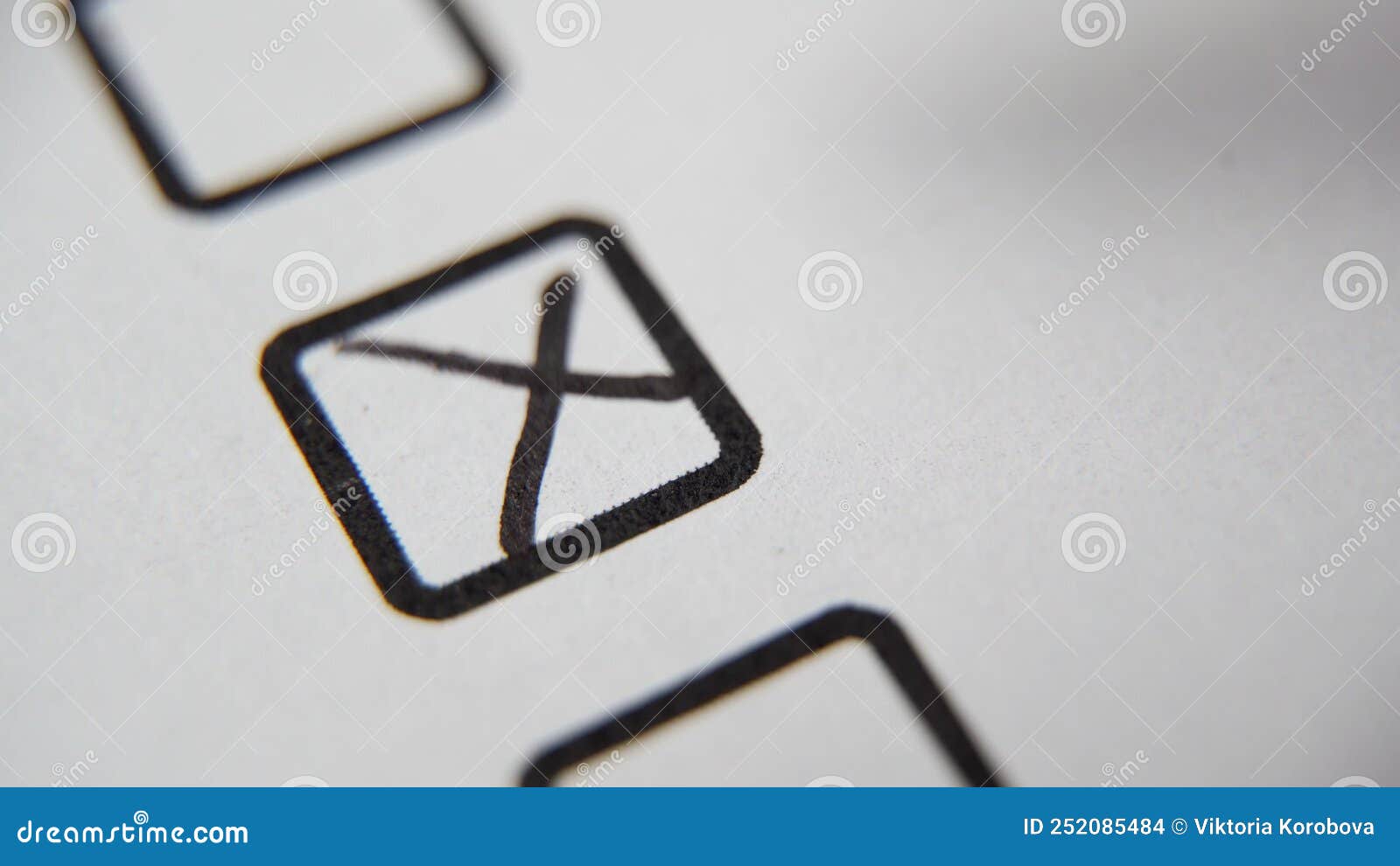 Check the Box in the Checklist with a Black Marker. Completed and ...