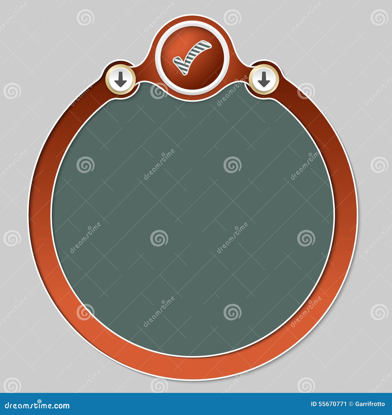 Check box stock vector. Illustration of arrows, metal - 55670771