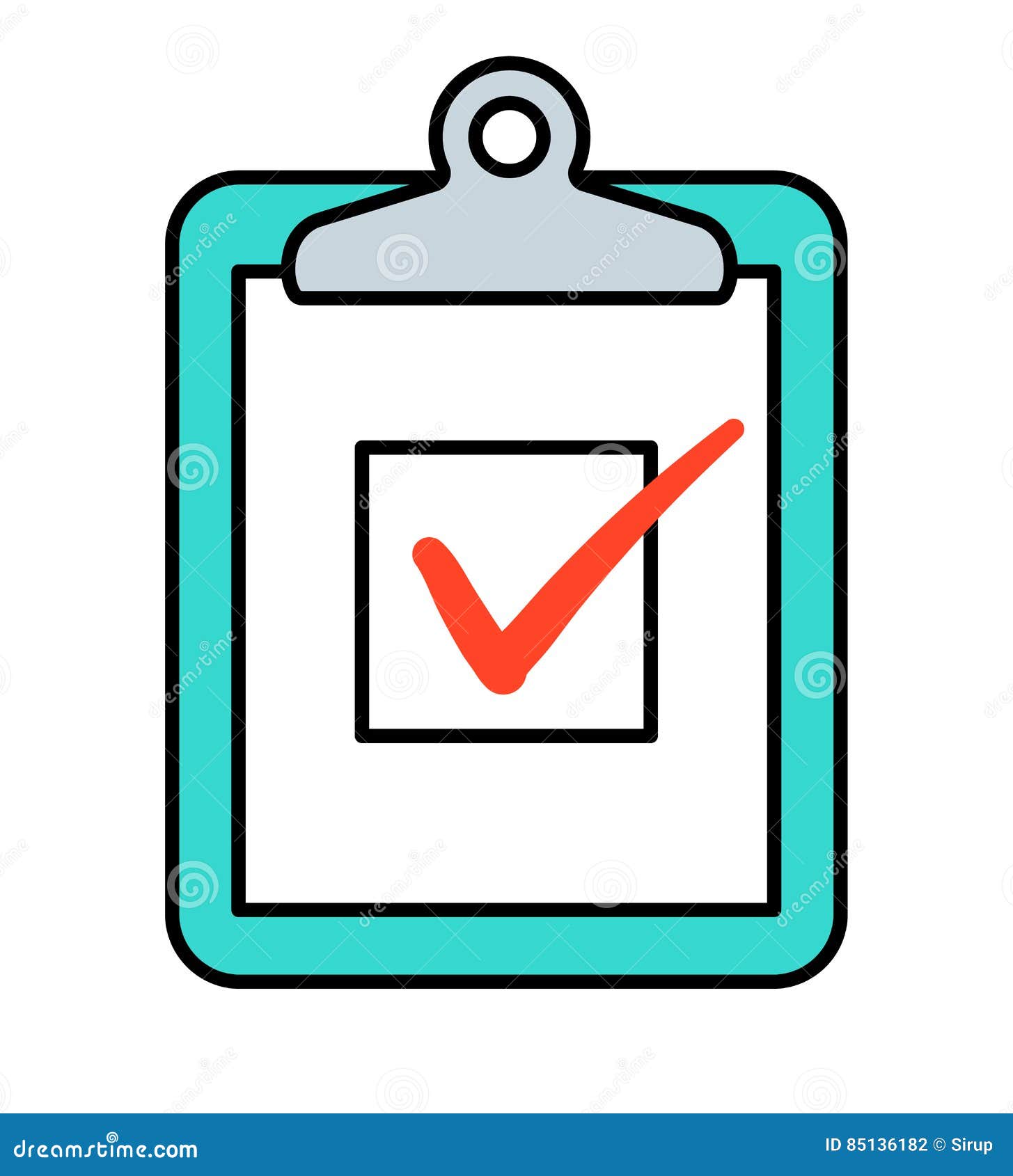 Check Box on Clipboard Icon Stock Vector - Illustration of copy, page ...