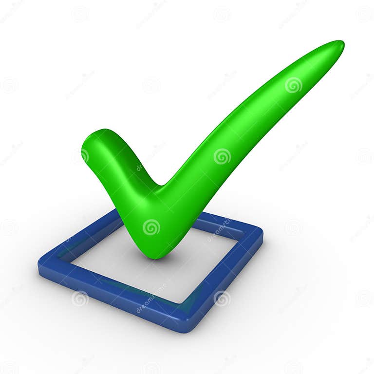 Check-box Con Una Marca De Cotejo Stock de ilustración - Ilustración de ...