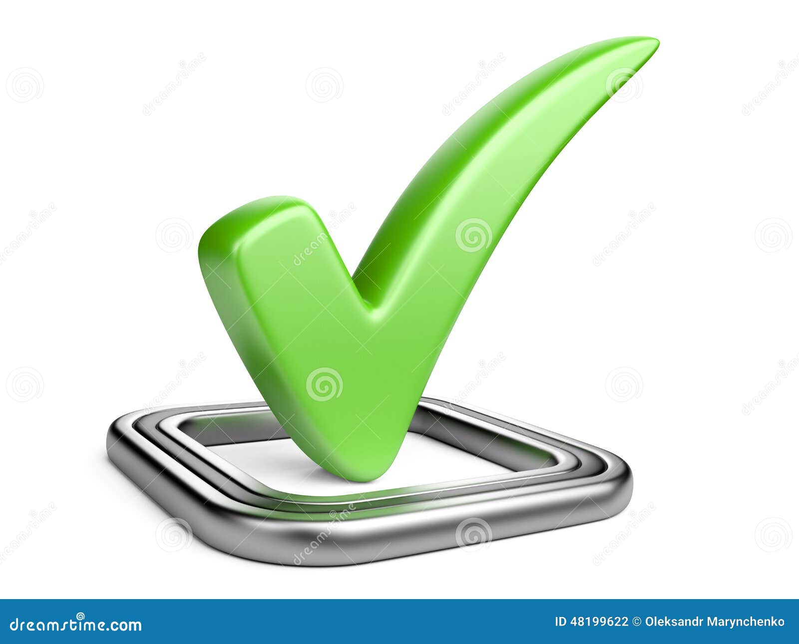 Check Box with Green Check Mark Stock Illustration - Illustration of ...