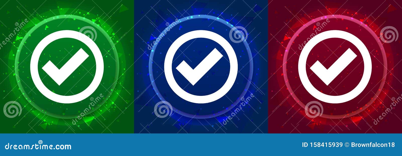 Check Box Icon Elegant Modern Design Abstract Buttons Set Illustration ...