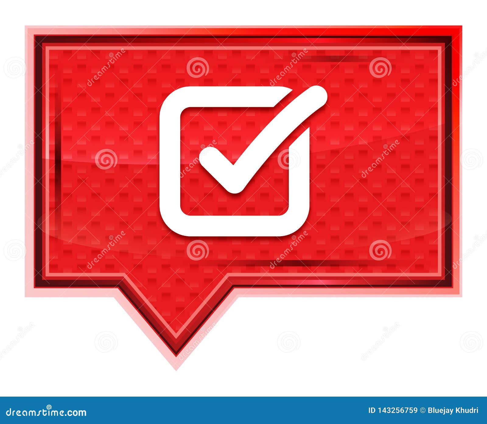 Check Box Icon Misty Rose Pink Banner Button Stock Illustration ...