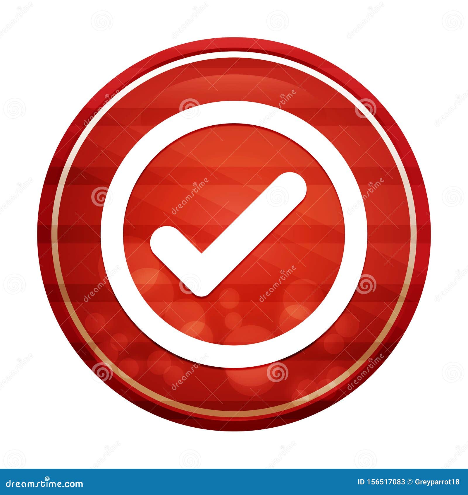 Check Box Icon Realistic Diagonal Motion Red Round Button Illustration ...