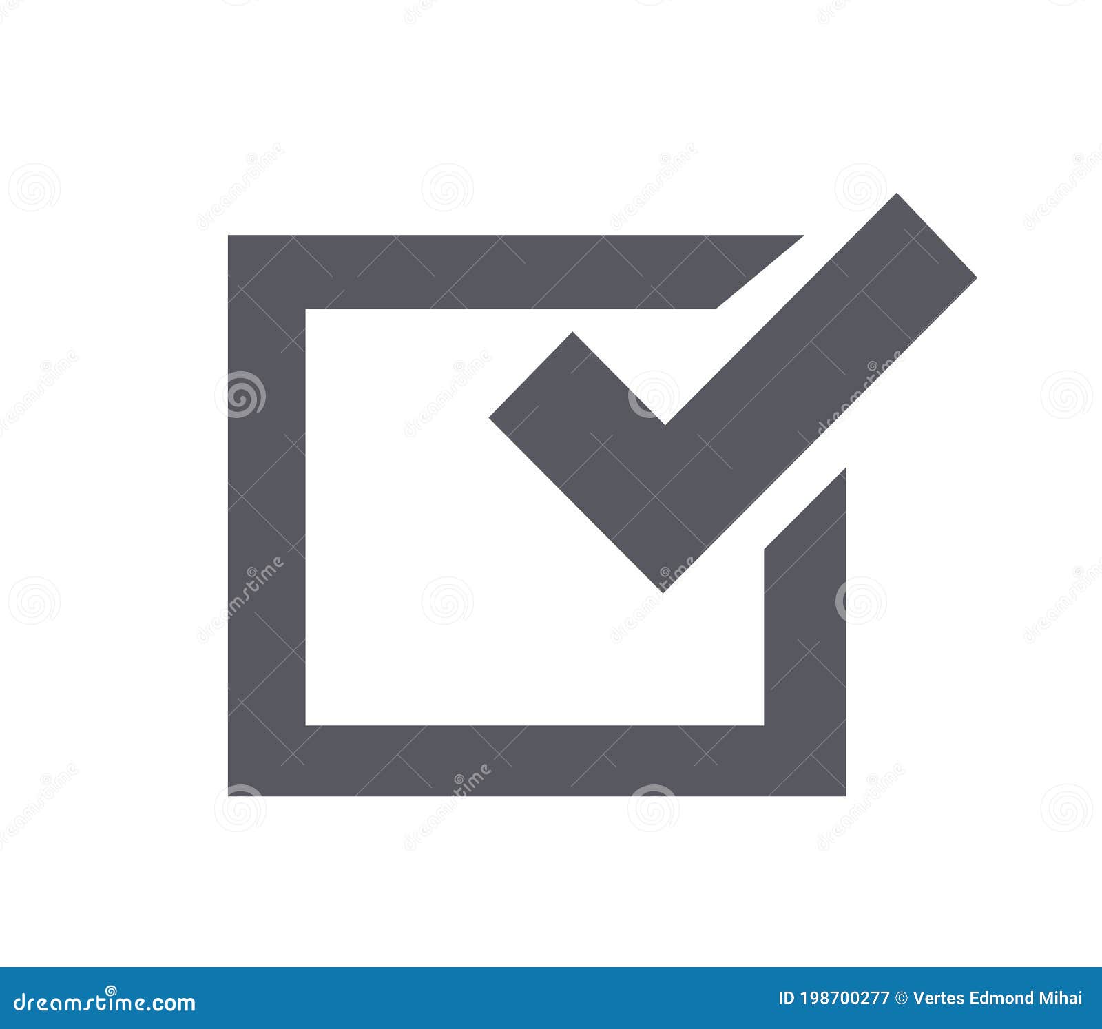 Check Box Icon, Vector Vote Yes Sign Stock Vector - Illustration of ...
