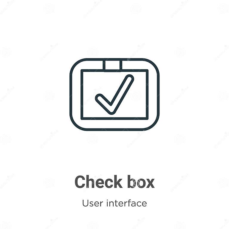 Check Box Outline Vector Icon. Thin Line Black Check Box Icon, Flat ...
